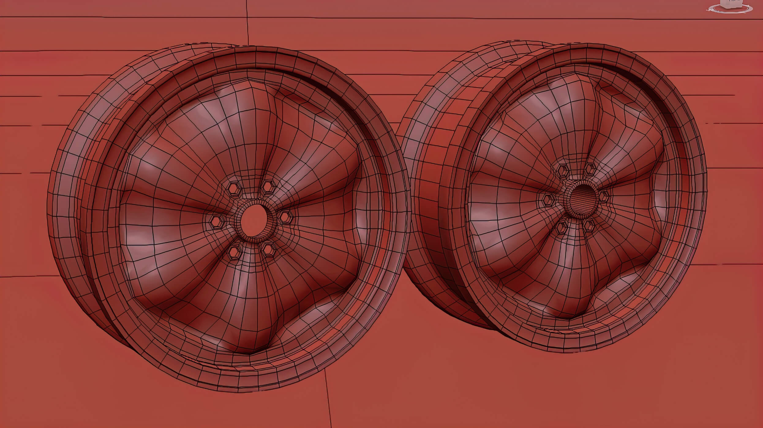 Lotus Wobbly Web Six Bolts Rim - 3D Model by bayazoff
