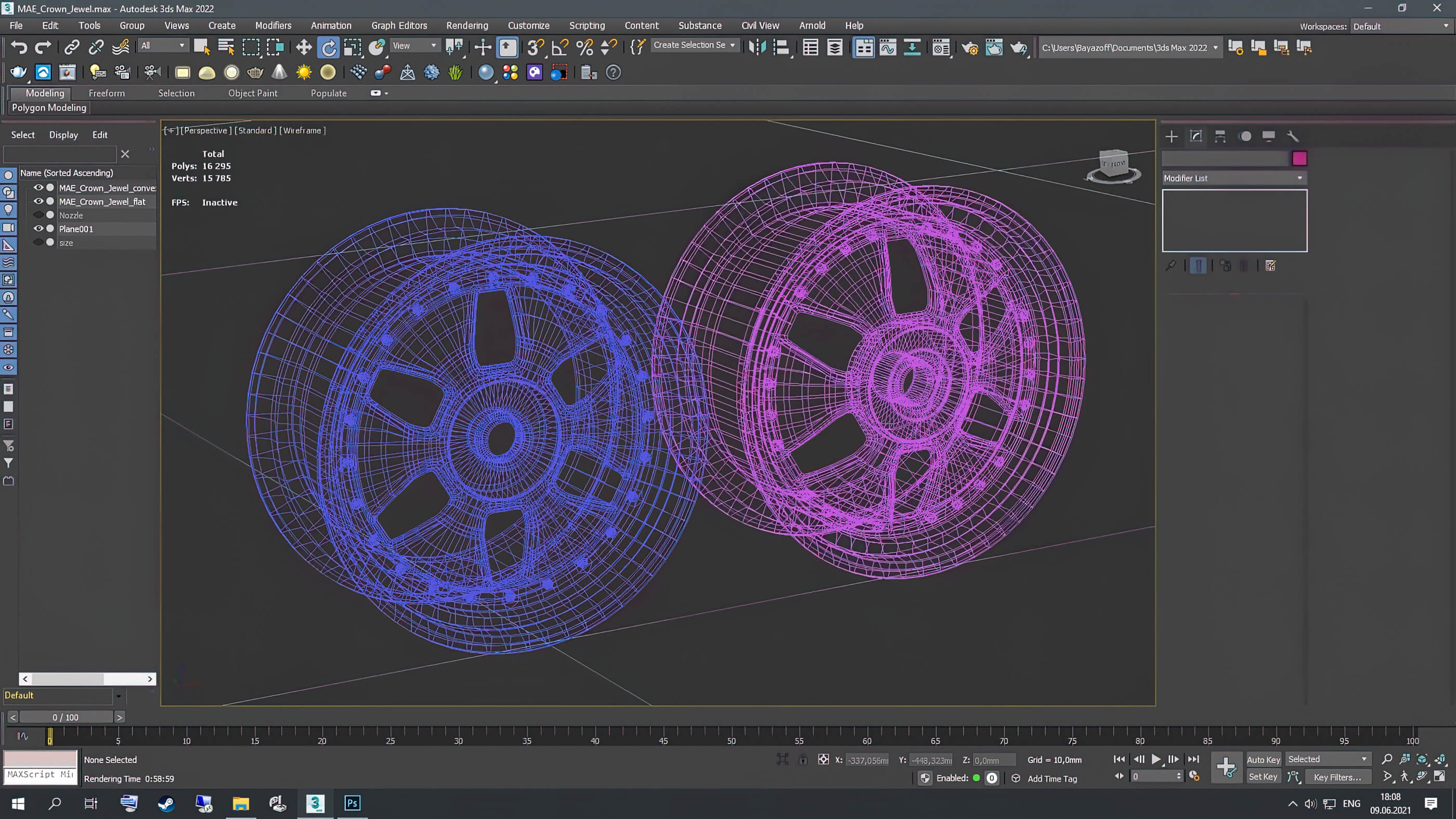 Mae Crown Jewel Rims Two Versions - 3D Model by bayazoff
