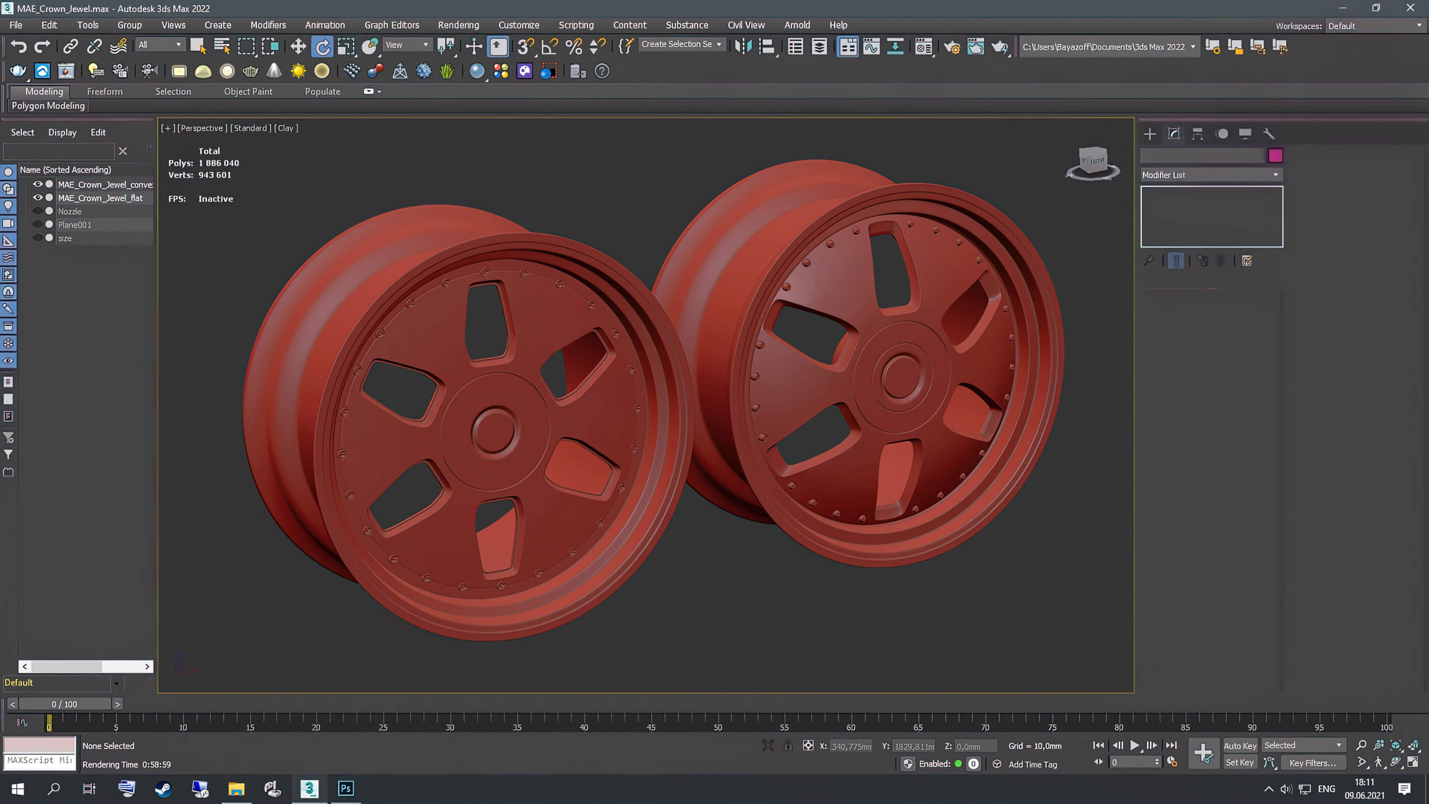 Mae Crown Jewel Rims Two Versions - 3D Model by bayazoff