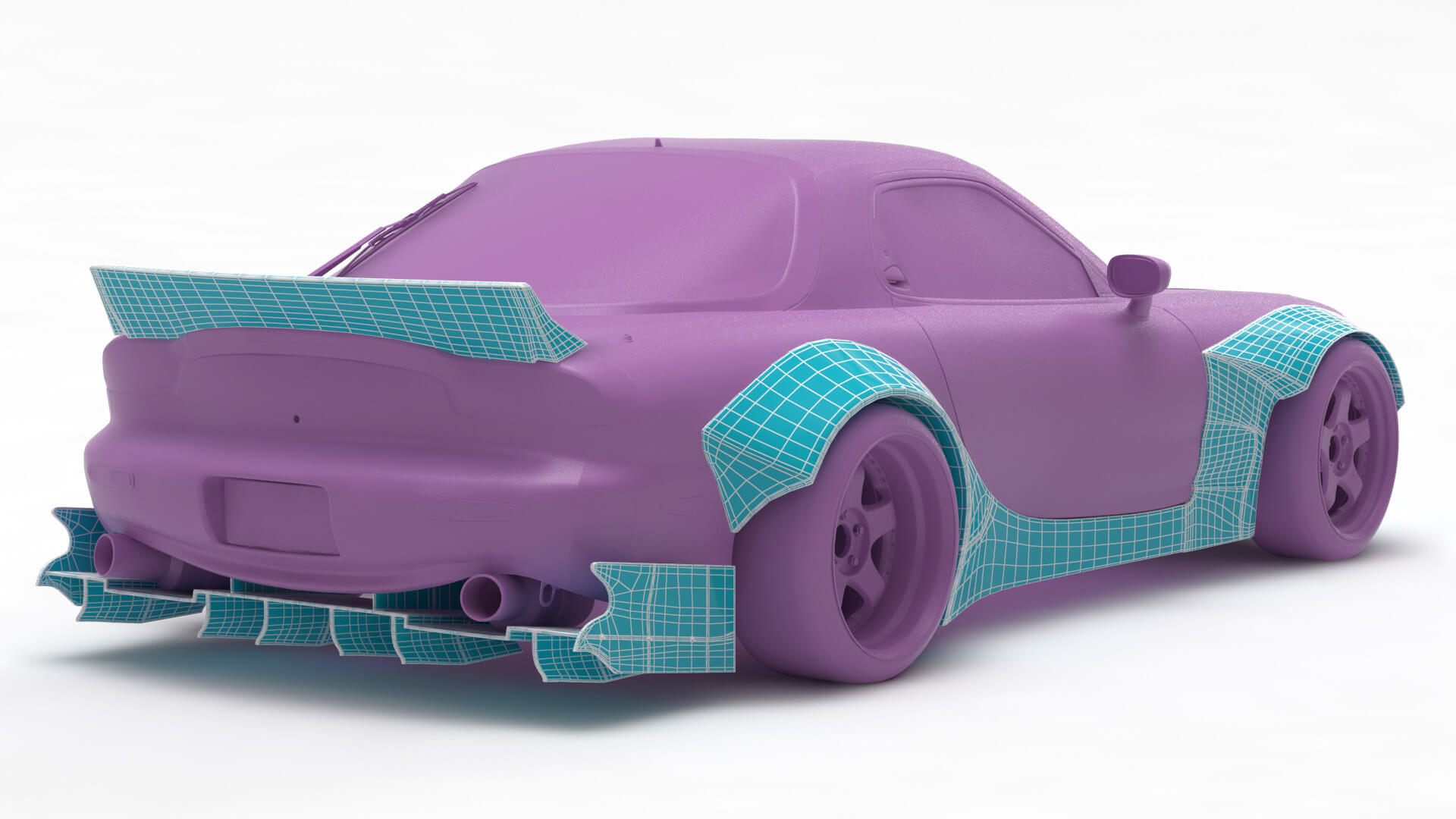 Mazda RX7 Rocket Bunny Print Kit - 3D Model by bayazoff