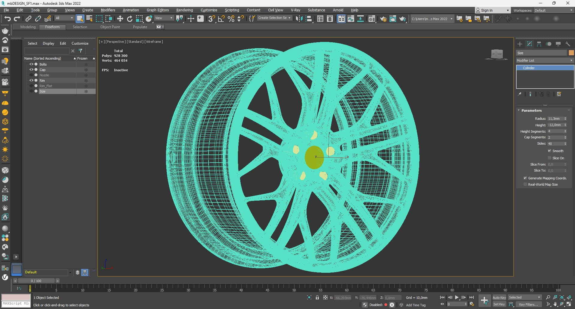 mbDESIGN SF1 Wheel - 3D Model by bayazoff