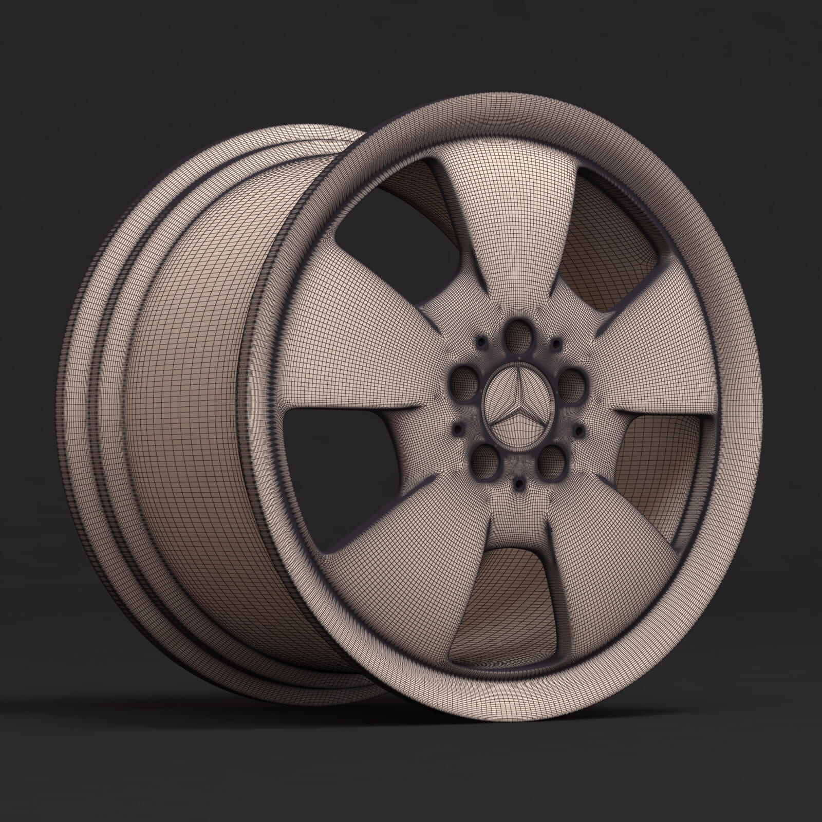 Mercedes AMG Albali Wheel Printable - 3D Model by bayazoff