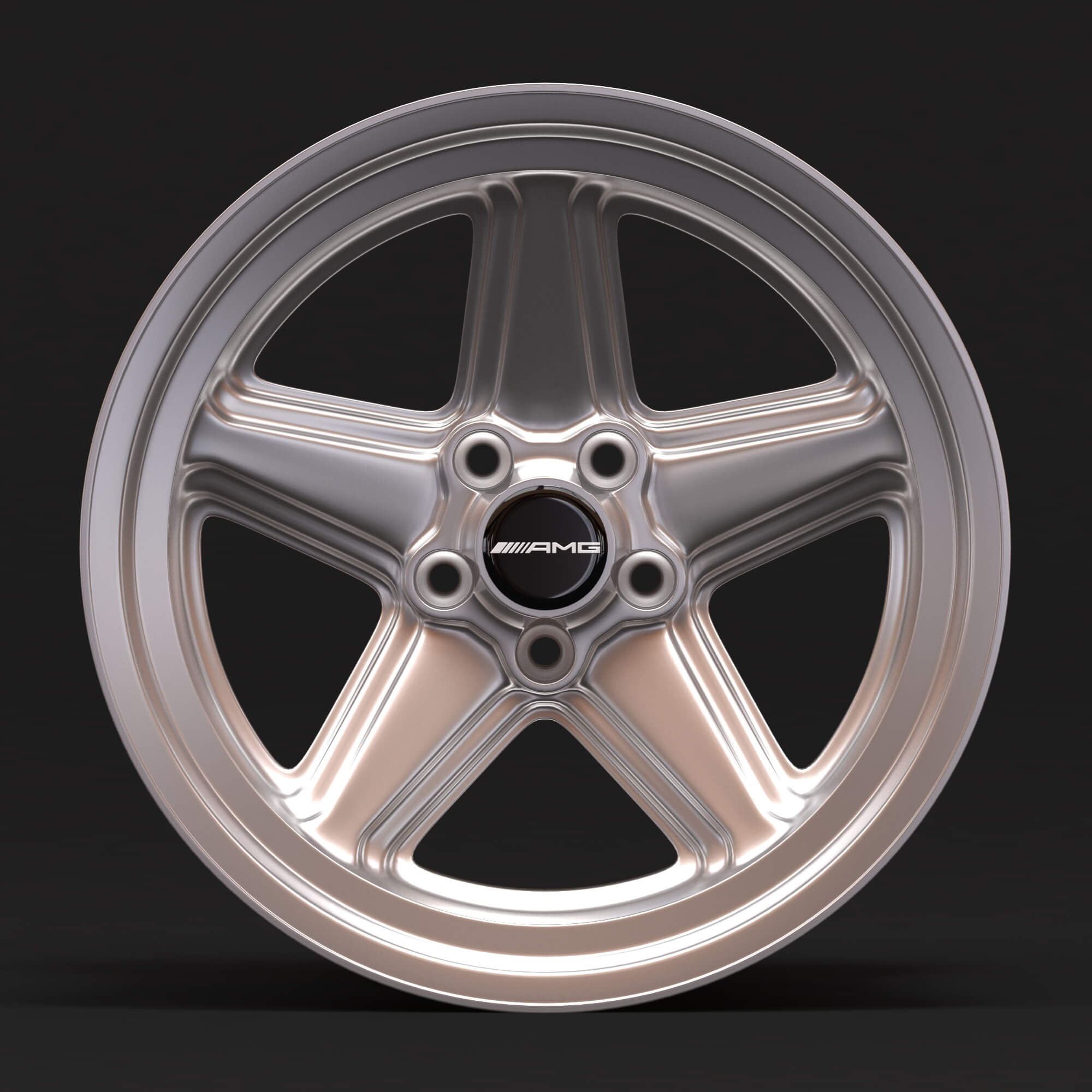 Mercedes AMG Penta Wheel Printable - 3D Model by bayazoff