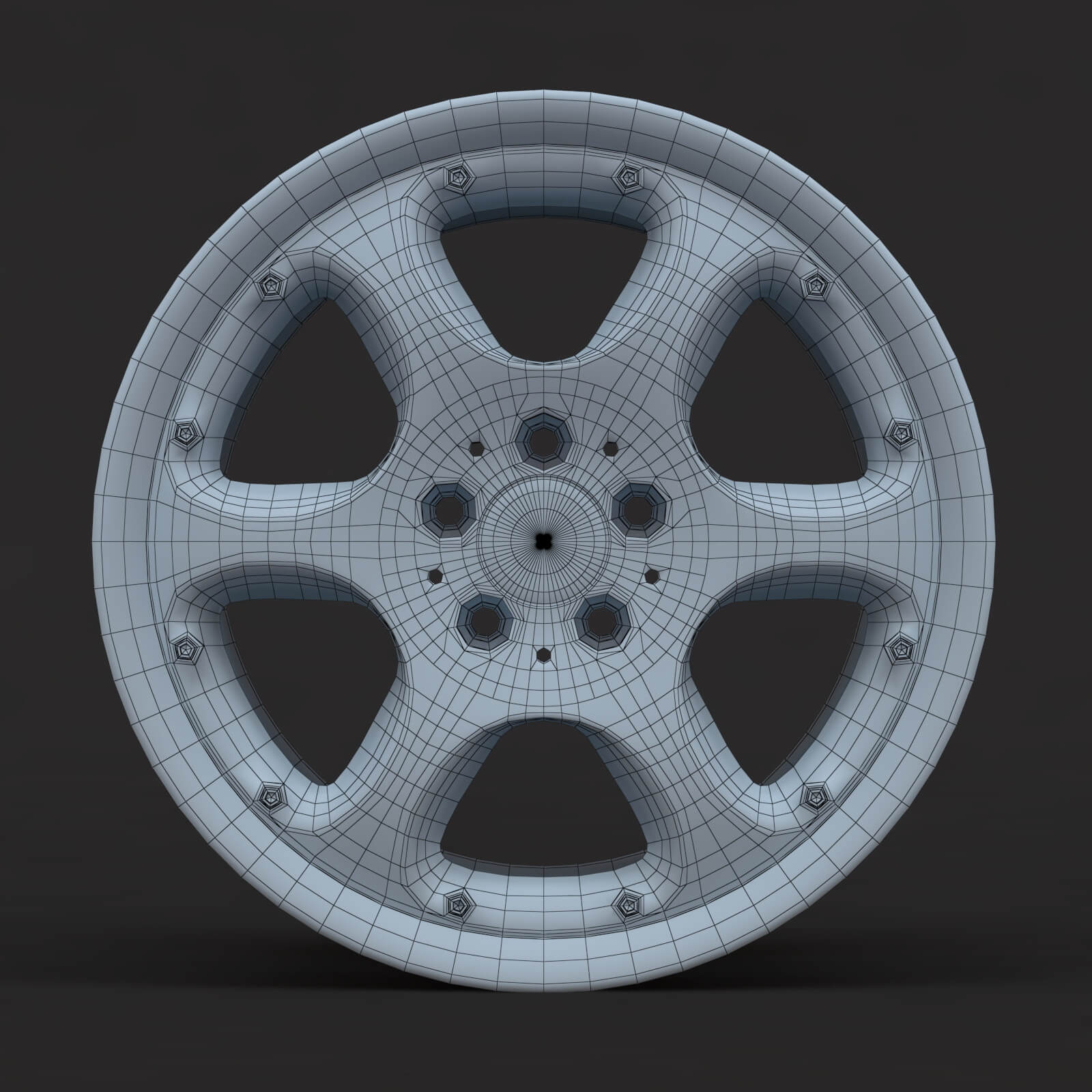Mercedes-Benz Silver Arrow Wheel 3D Model by bayazoff