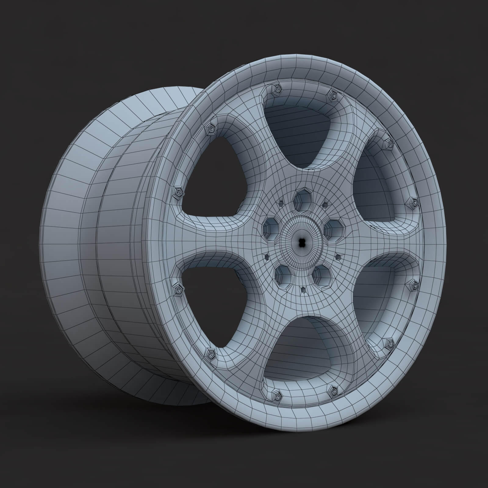 Mercedes-Benz Silver Arrow Wheel 3D Model by bayazoff