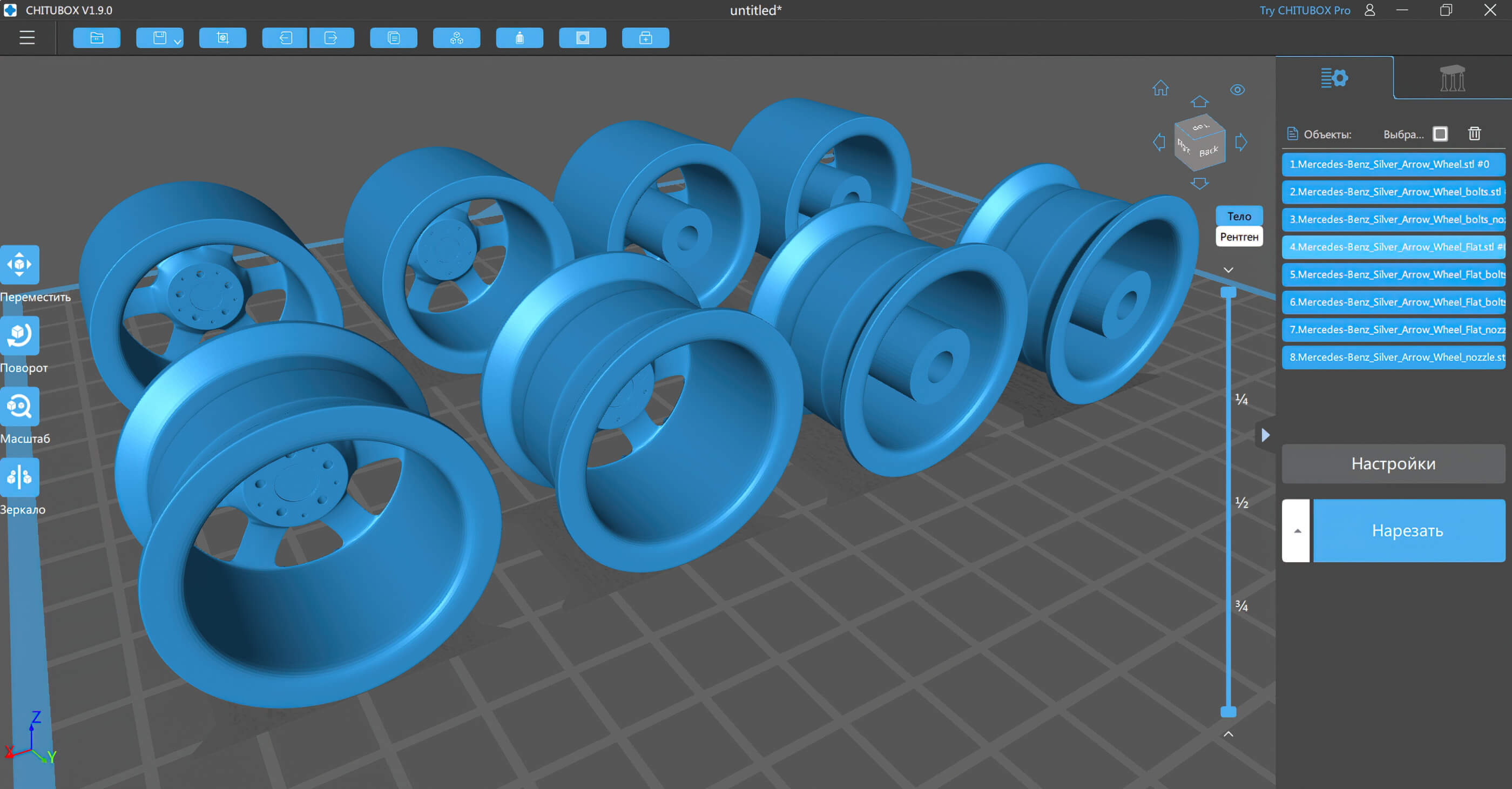 Mercedes-Benz Silver Arrow Wheel 3D Print Model by bayazoff