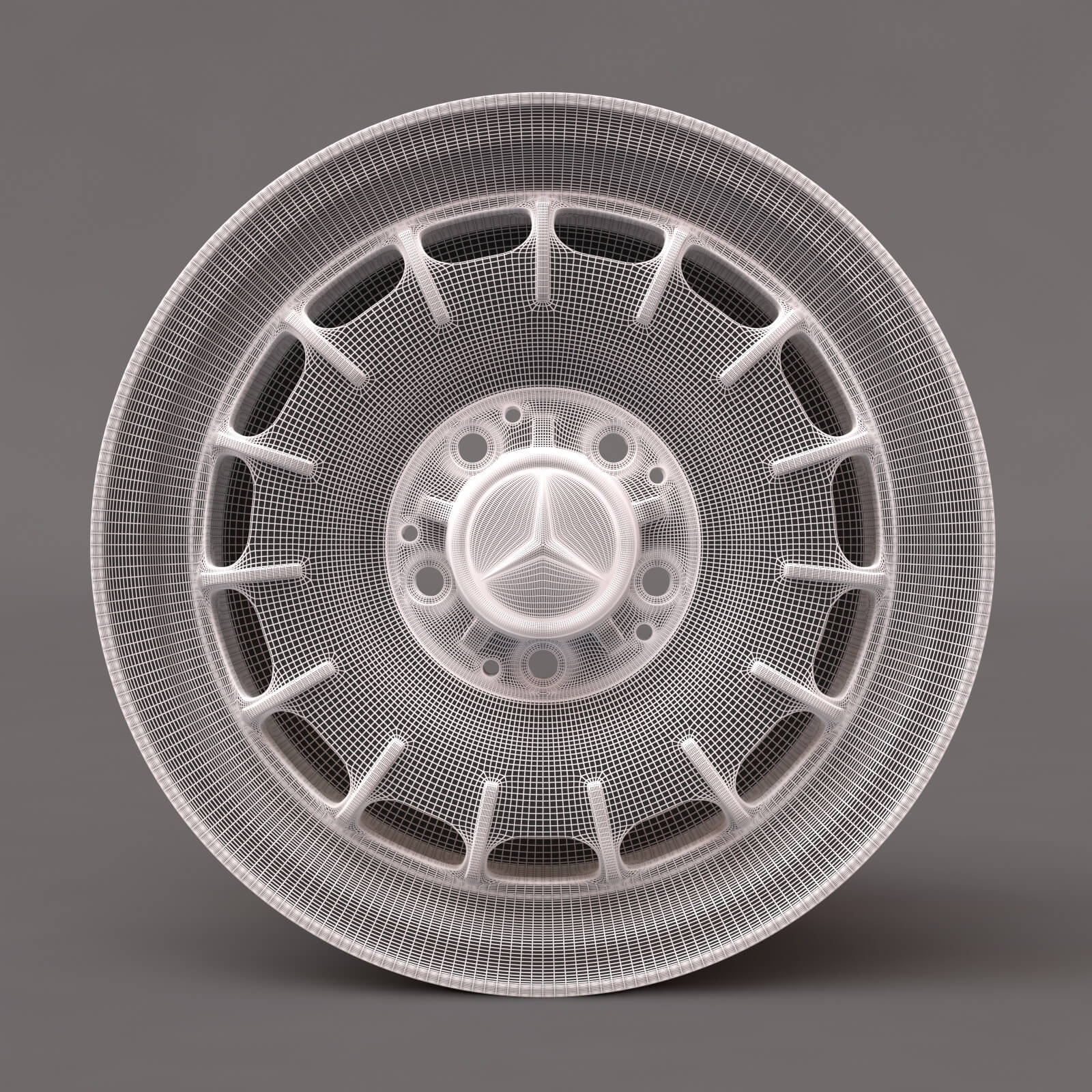 Mercedes Bundt Barock Rim Printable - 3D Model by bayazoff