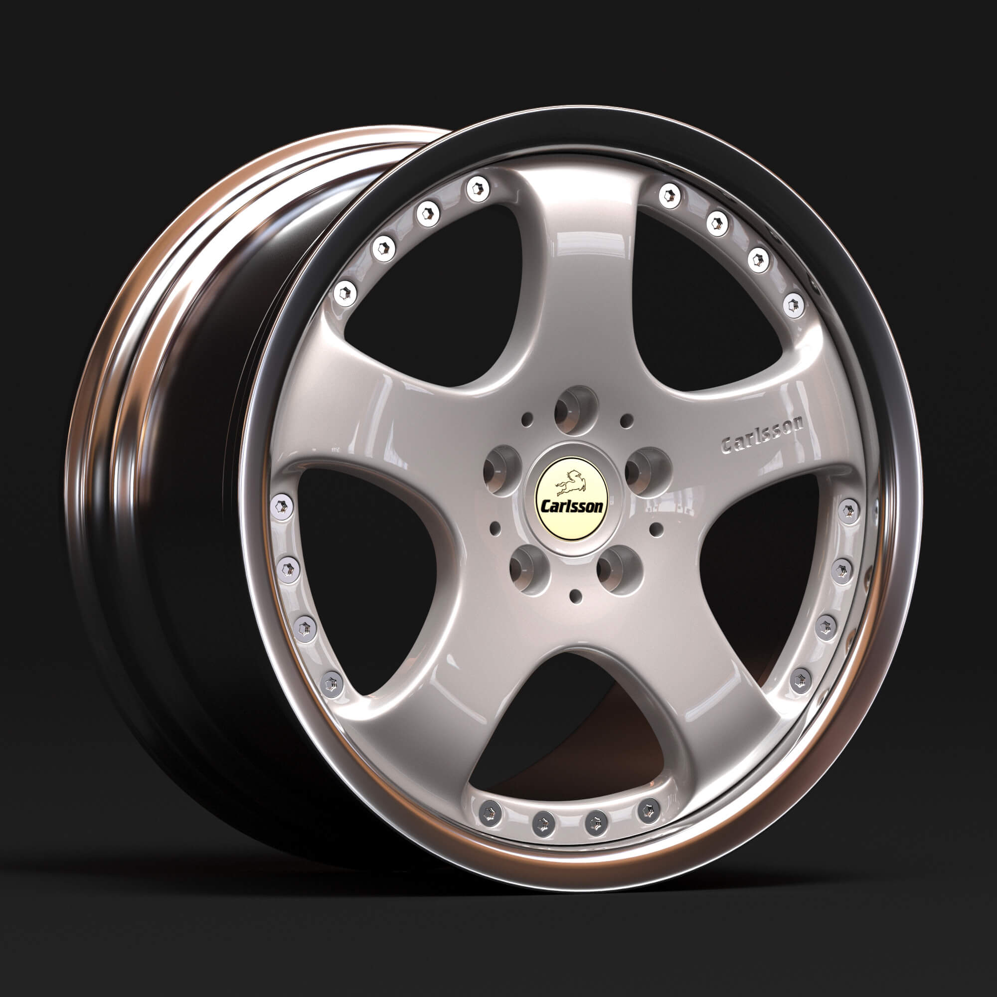 Mercedes Carlsson Wheels - 3D Print Model by bayazoff