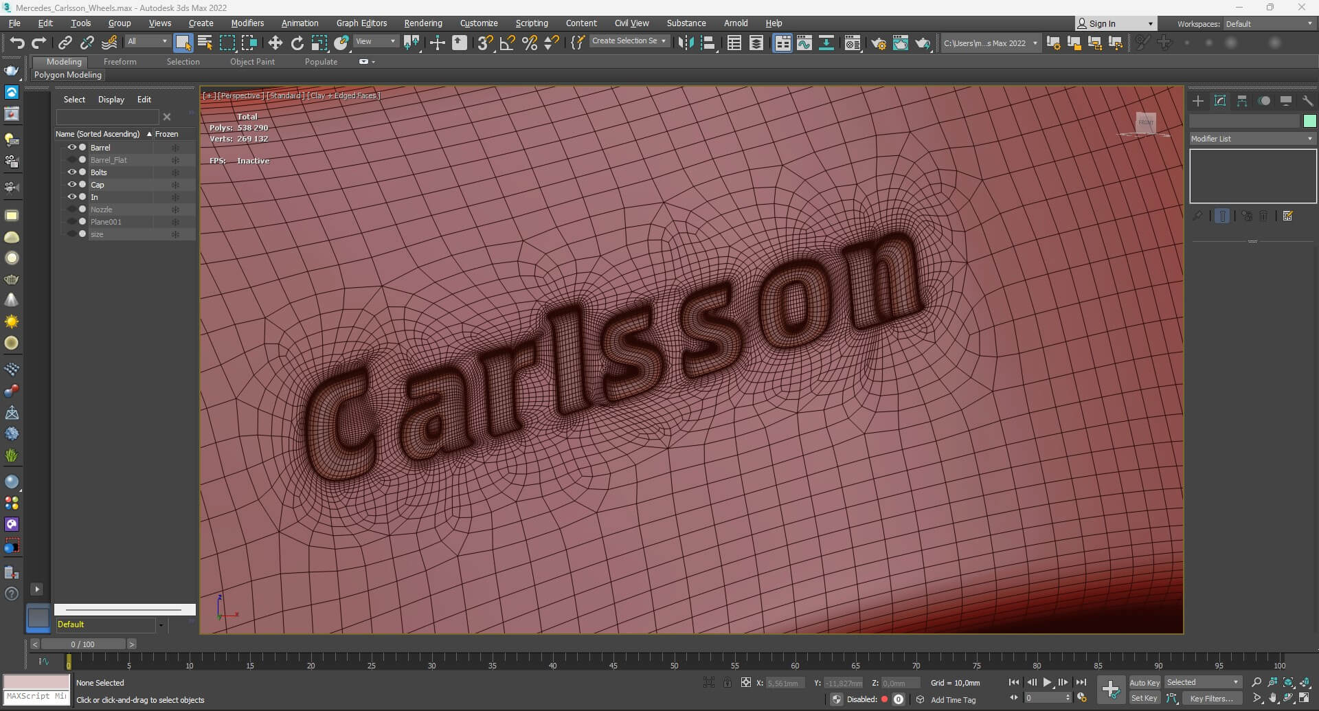 Mercedes Carlsson Wheels - 3D Print Model by bayazoff