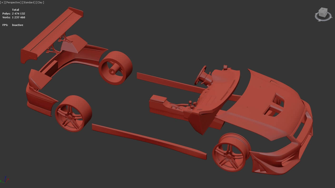 Mitsubishi Lancer VII Damd Body Kit and Addons - 3D Model by bayazoff