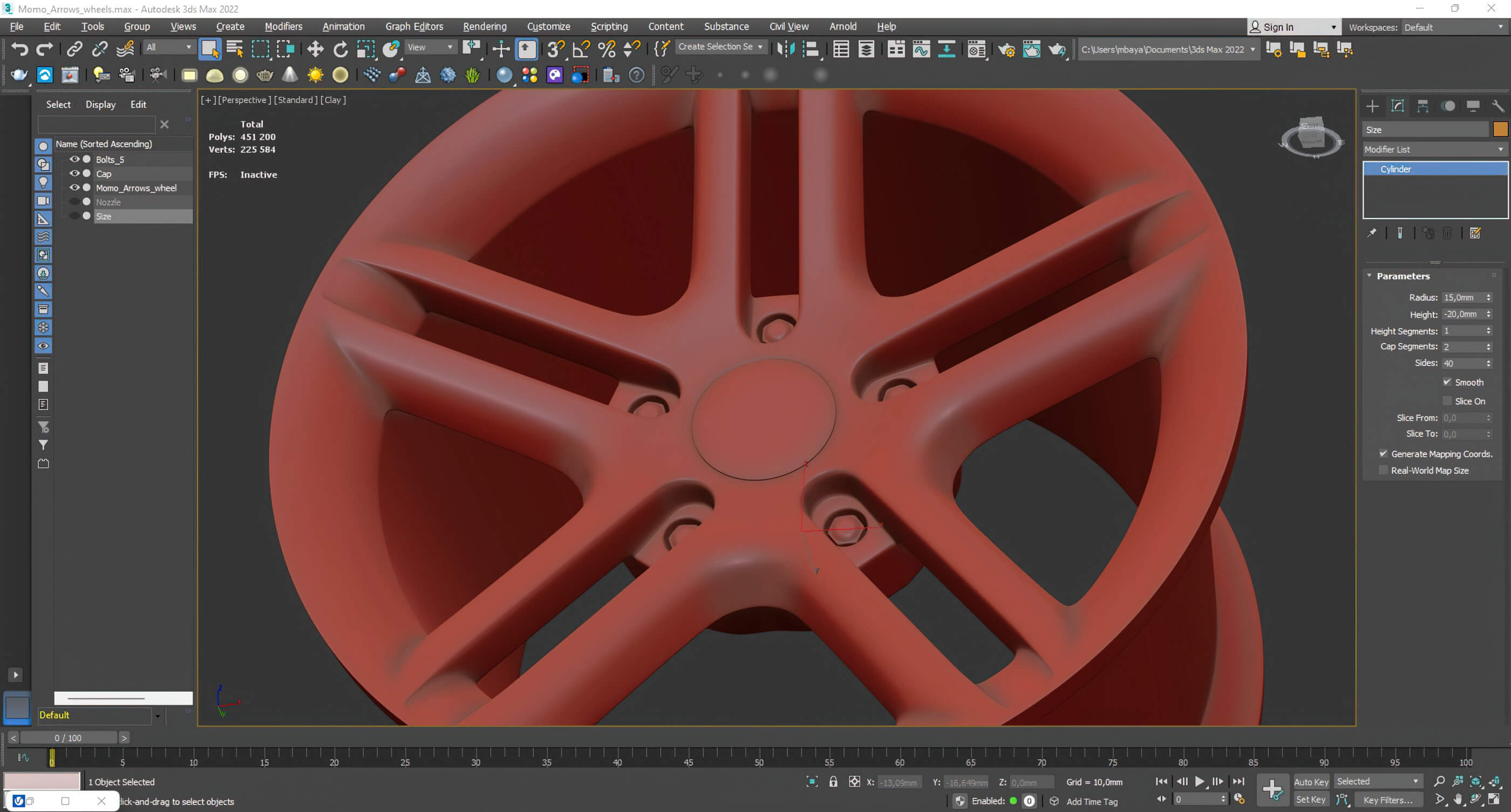Momo Arrows Wheel Printable - 3D Model by bayazoff