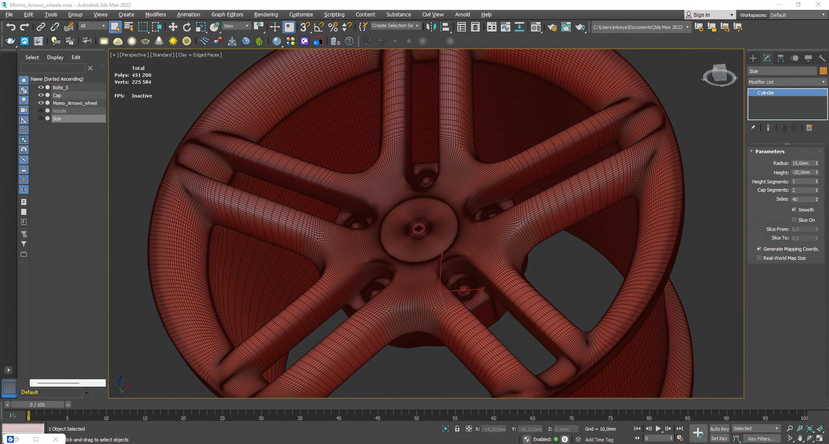 Momo Arrows Wheel Printable - 3D Model by bayazoff