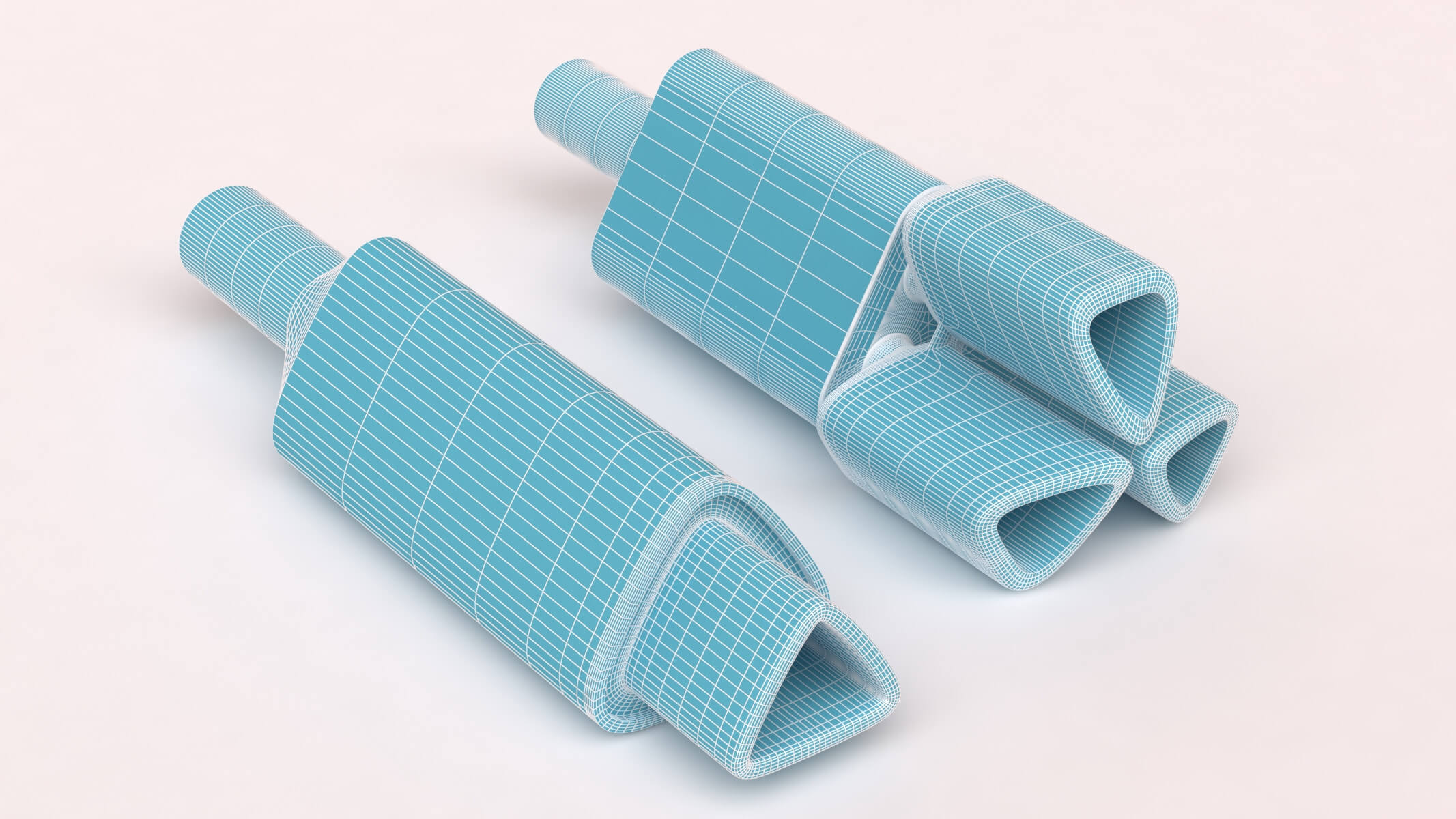 Muffler Pack 02 Printable - 3D Print Model by bayazoff