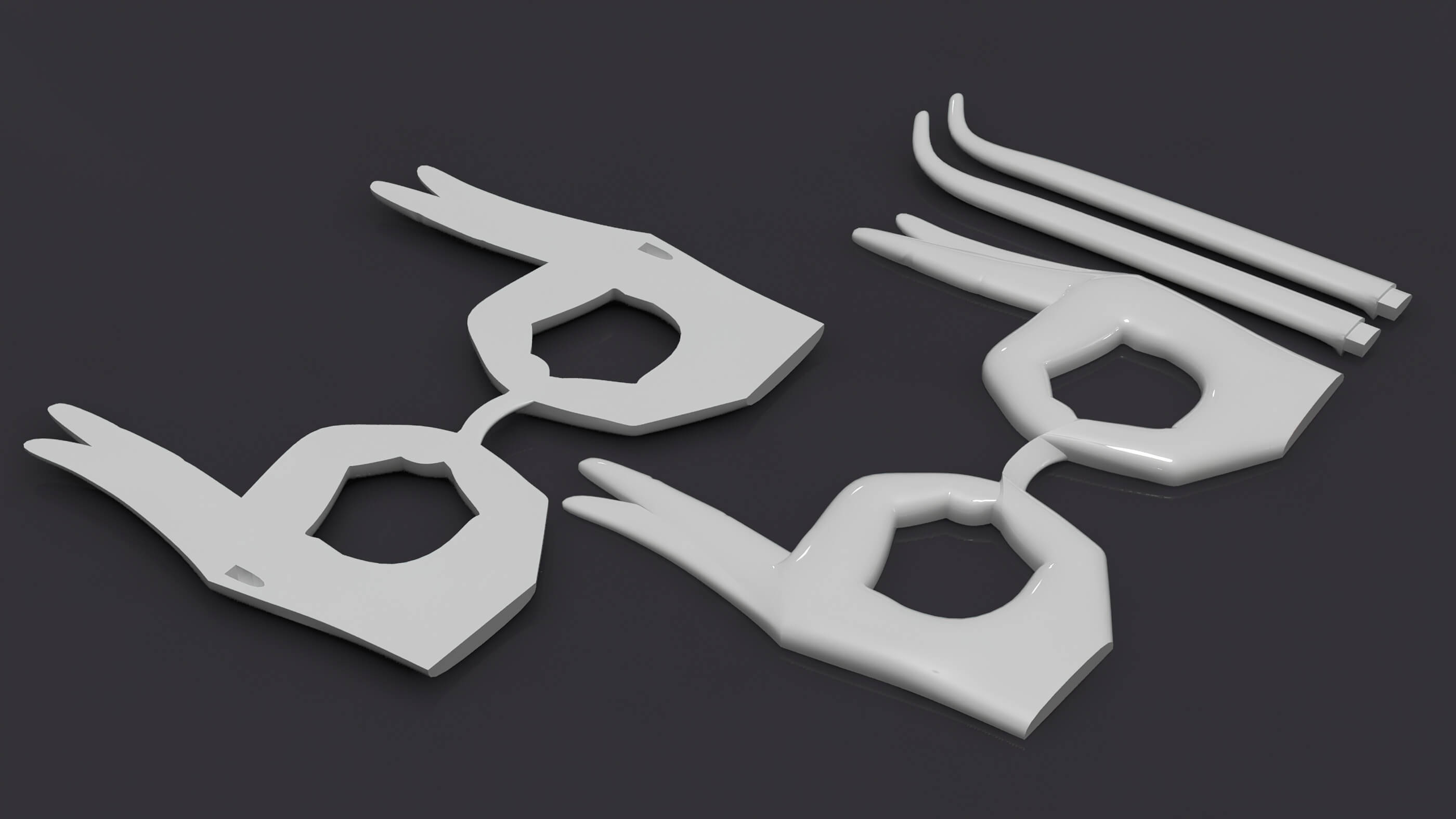 OK Glasses Printable - 3D Model by bayazoff