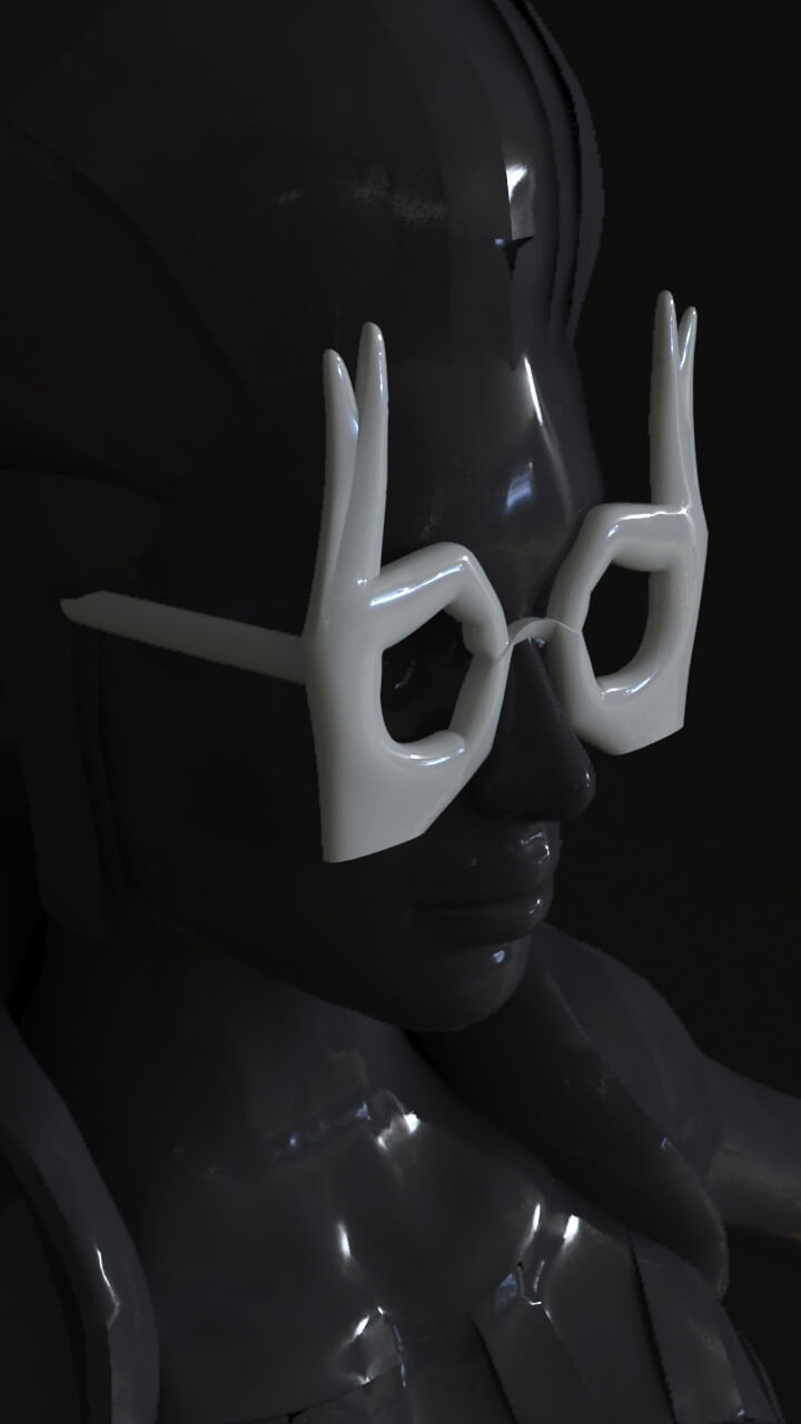 OK Glasses Printable - 3D Model by bayazoff