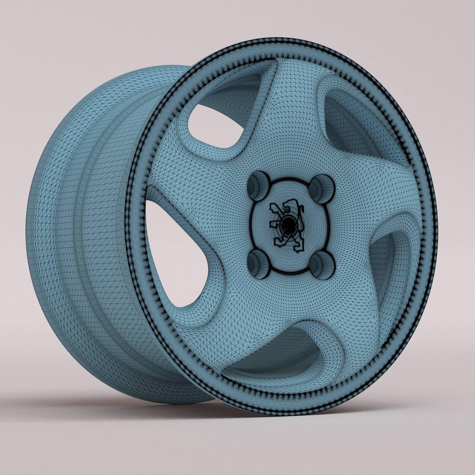 Peugeot 306 D Turbo Rim - 3D Model by bayazoff