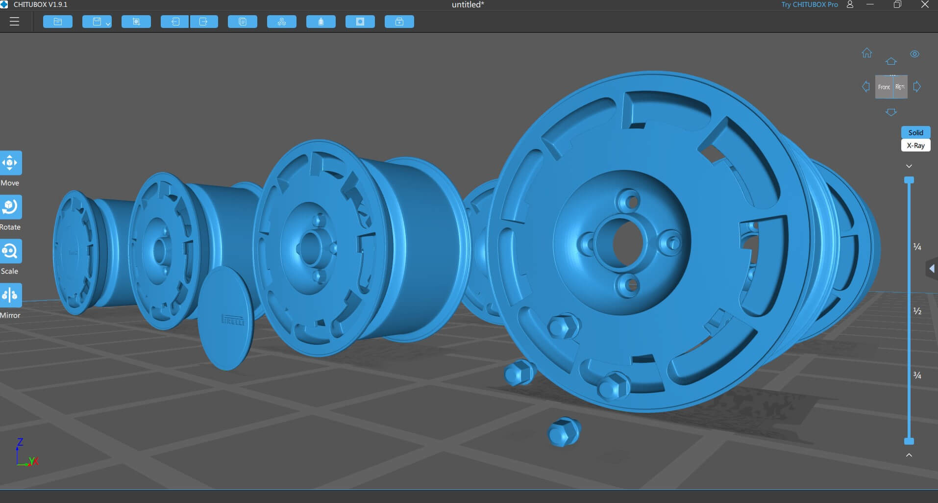 Pirelli P Slot Wheels - 3D Model by bayazoff