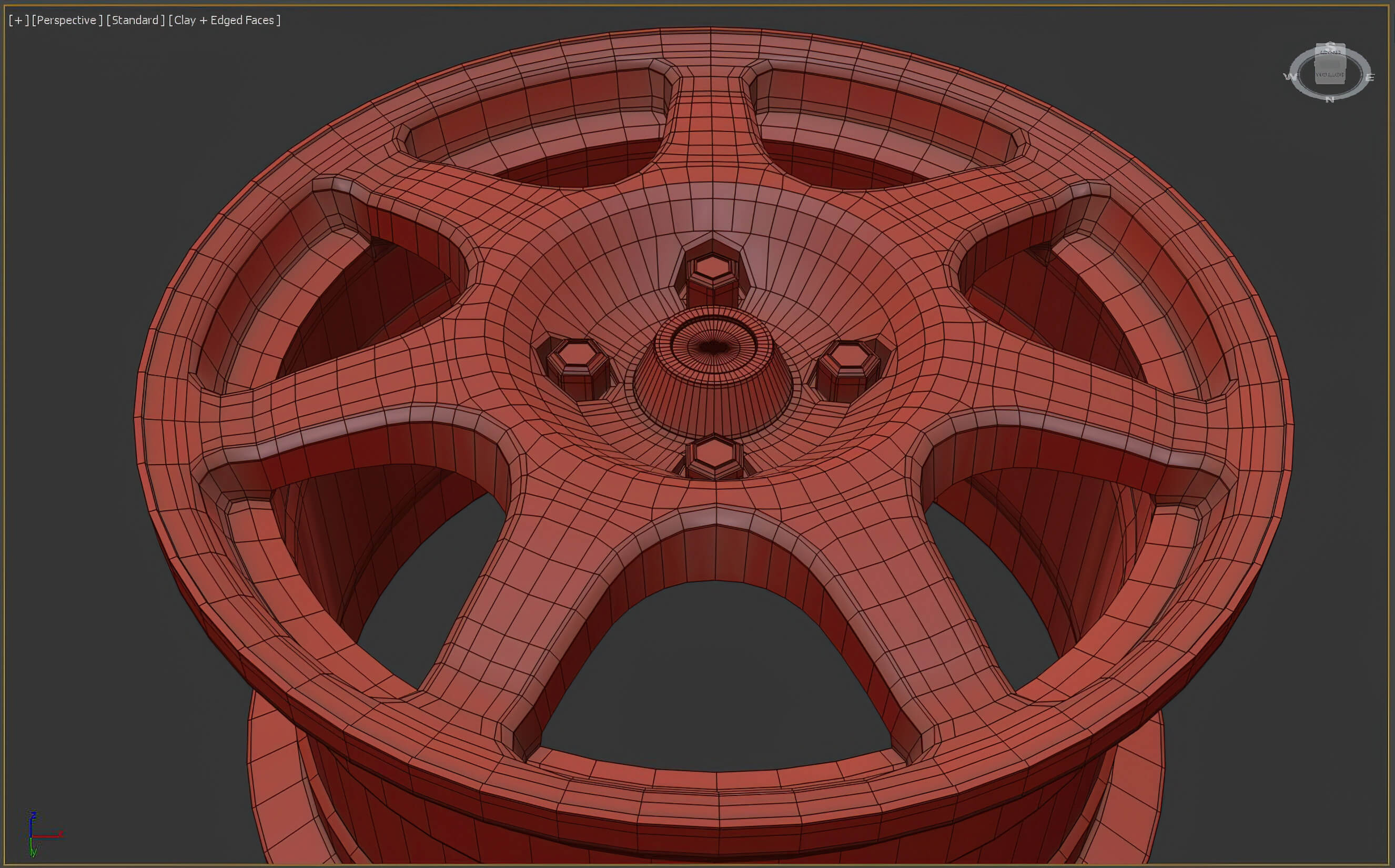 Raceline RL7 Rim Printable - 3D Print Model by bayazoff