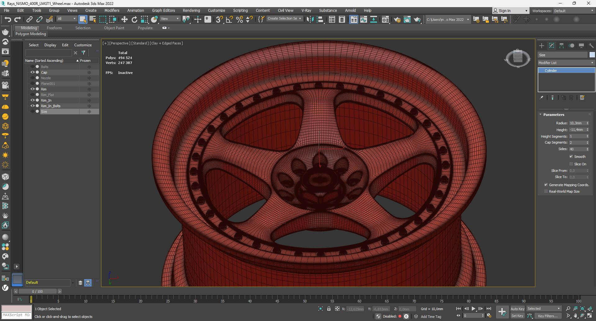 Rays NISMO 400R LMGT1 Wheel - 3D Model by bayazoff