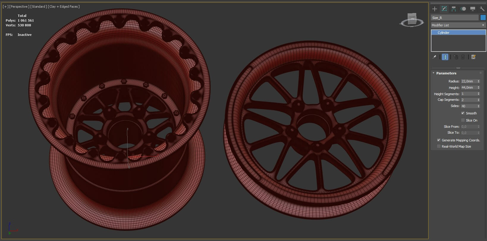 Rbz Billet Speedster Wheel Ffront and Rear - 3D Model by bayazoff