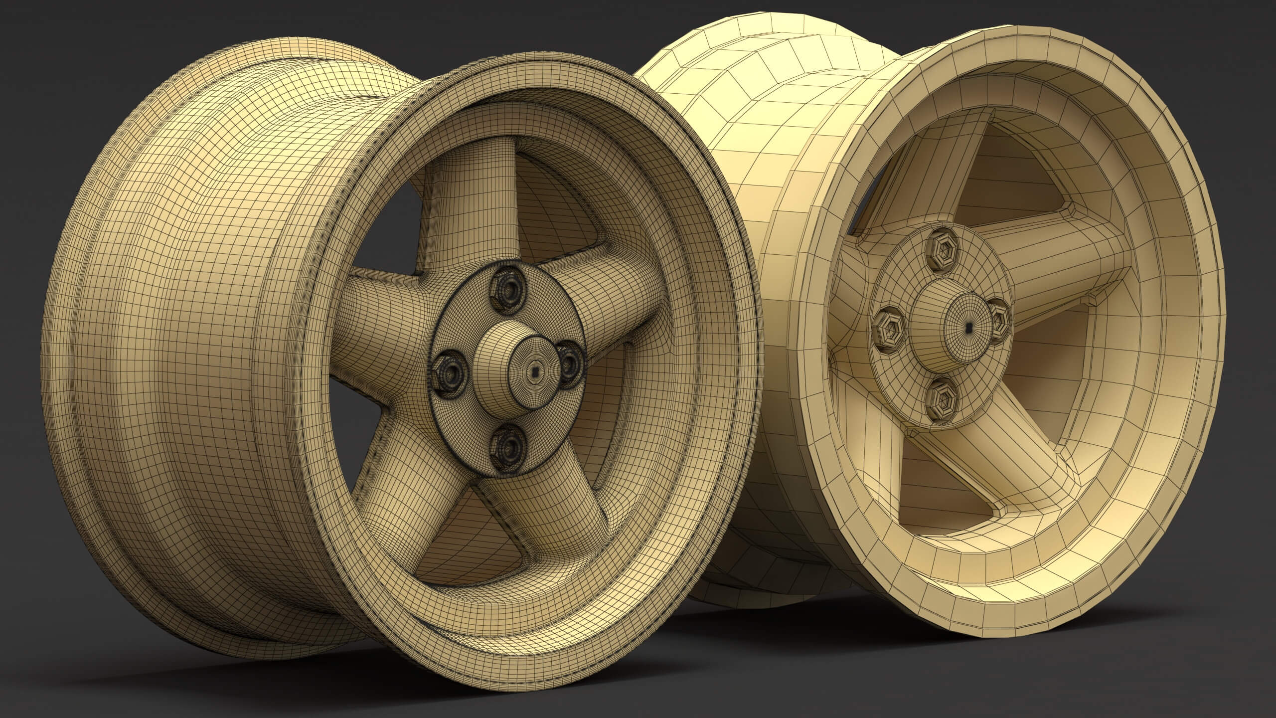 Revolution 5 Spoke Rim - 3D Model by bayazoff