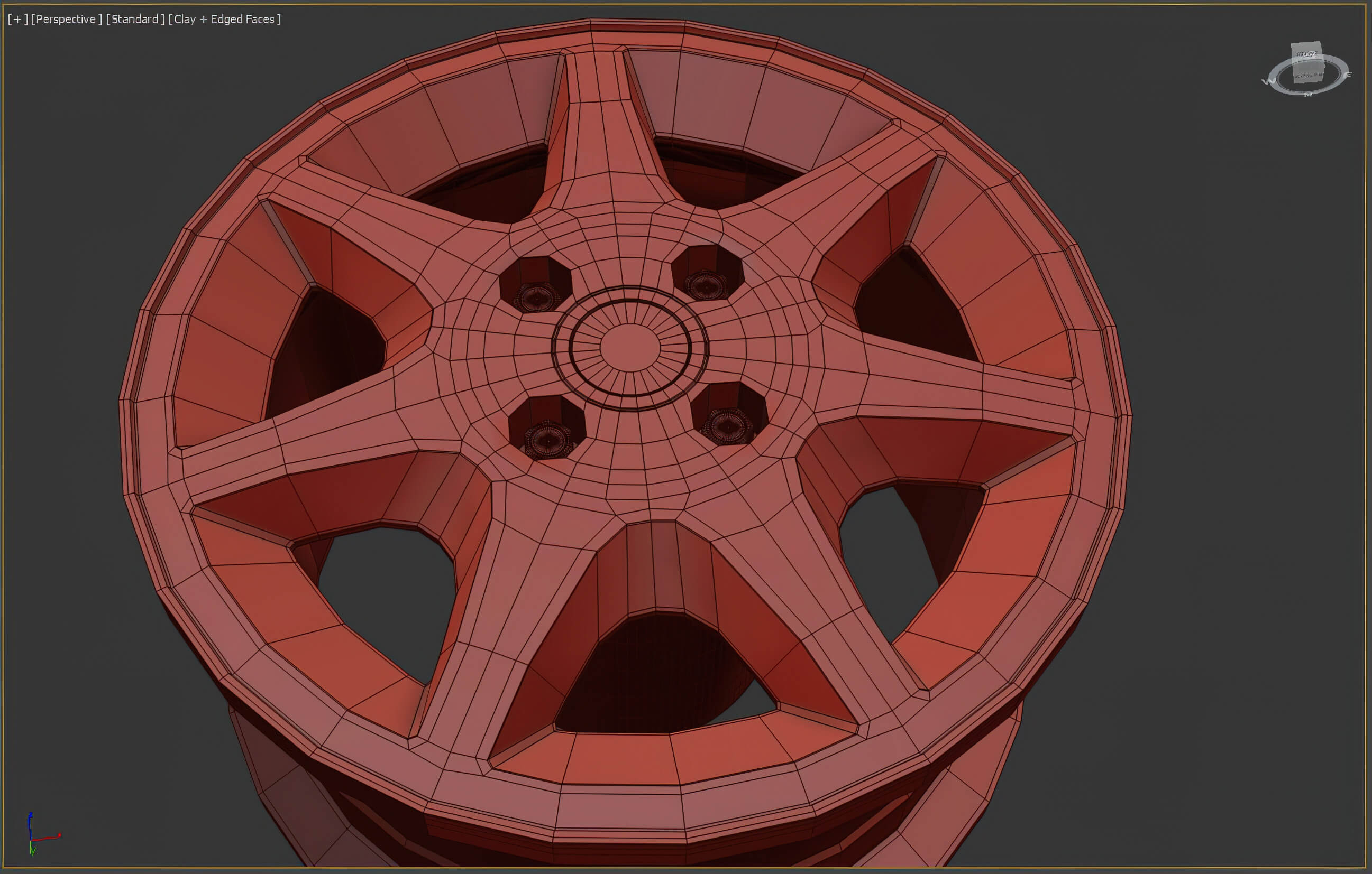 Ford RS 7 Spoke Rim Convex Printable - 3D Model by bayazoff