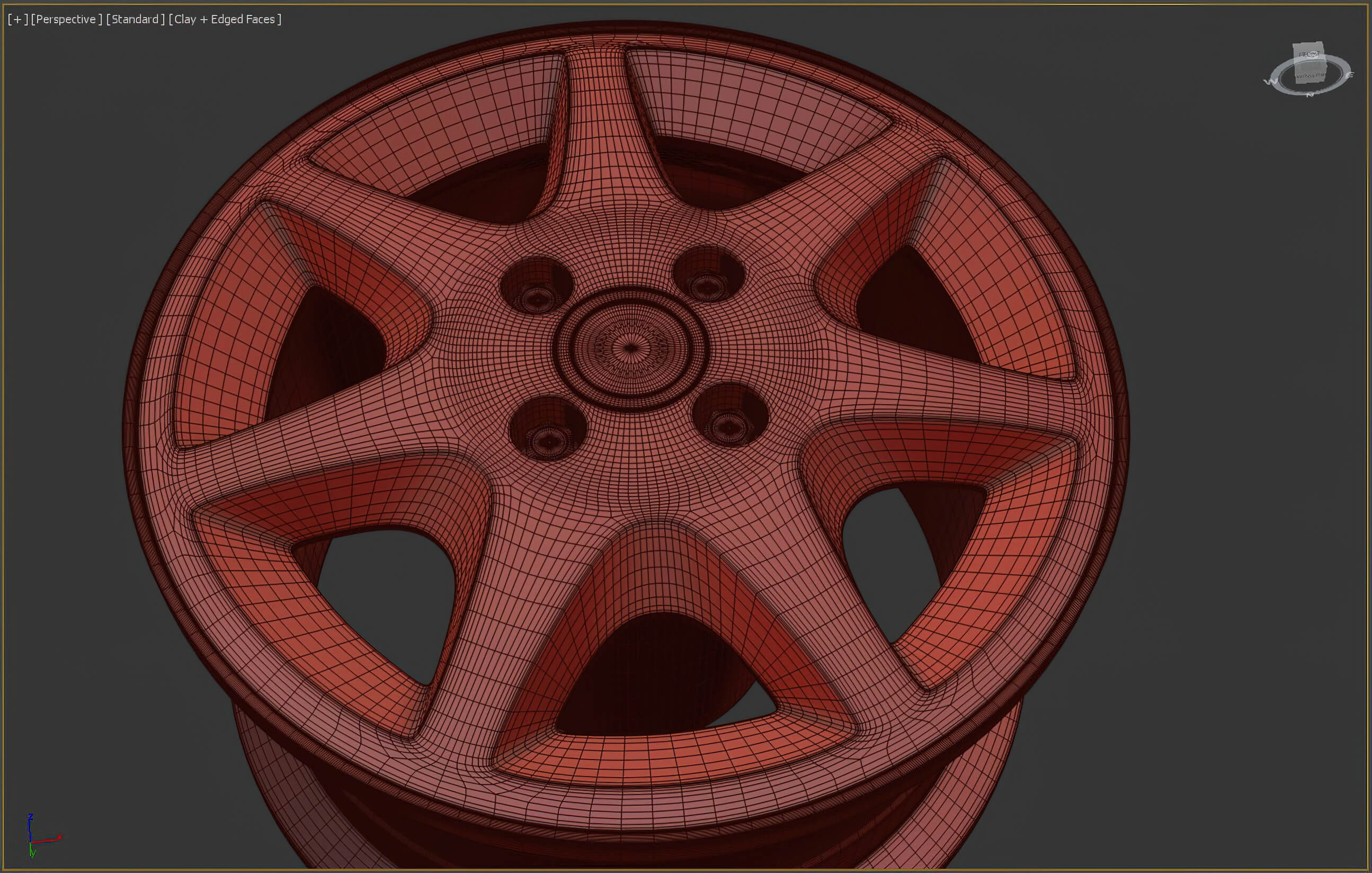 Ford RS 7 Spoke Rim Convex Printable - 3D Model by bayazoff