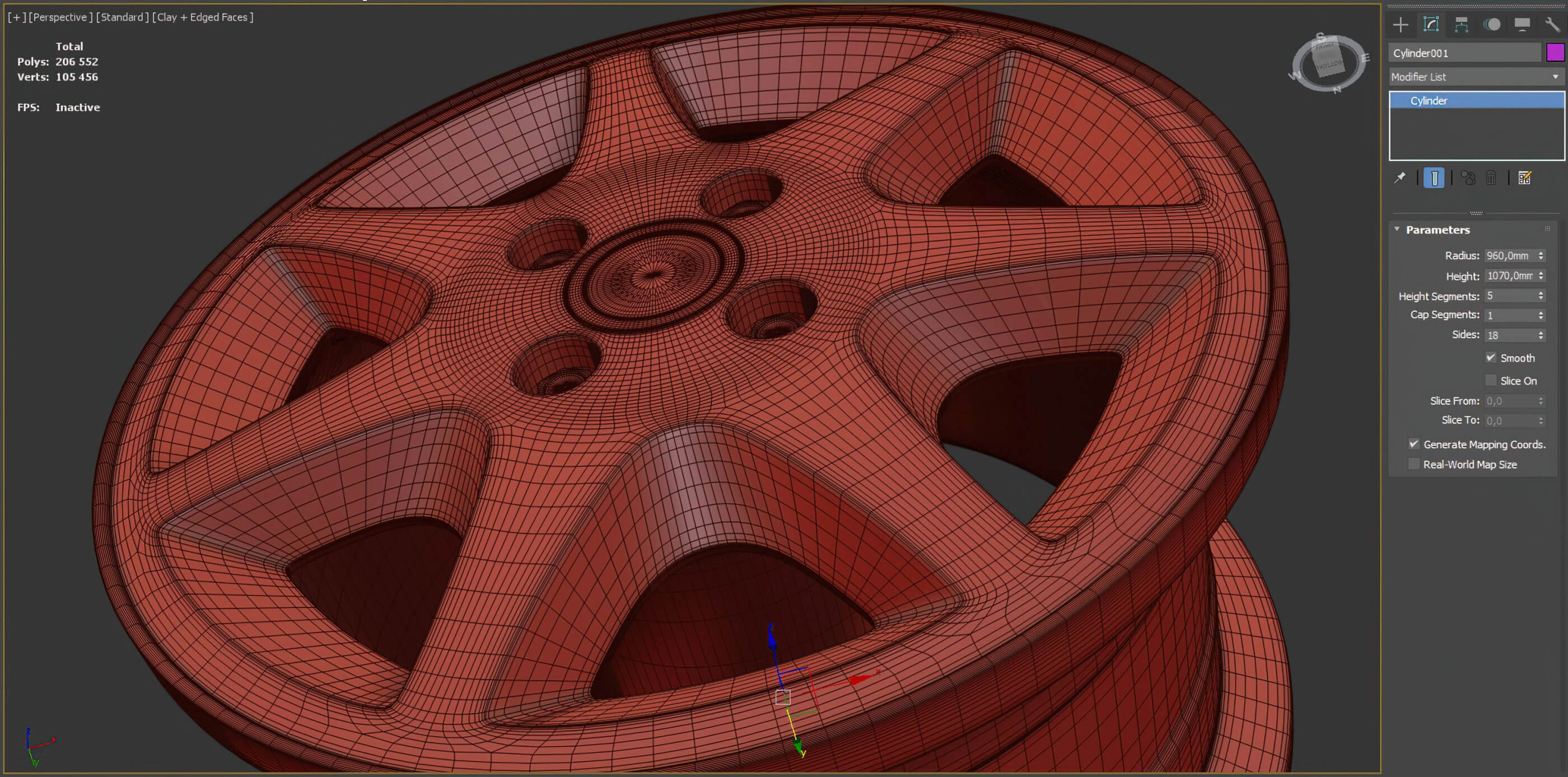 Ford RS 7 Spoke Rim Convex Printable - 3D Model by bayazoff