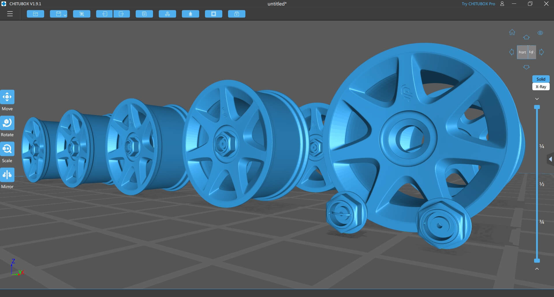 RS7 djr Racing Wheel - 3D Model by bayazoff