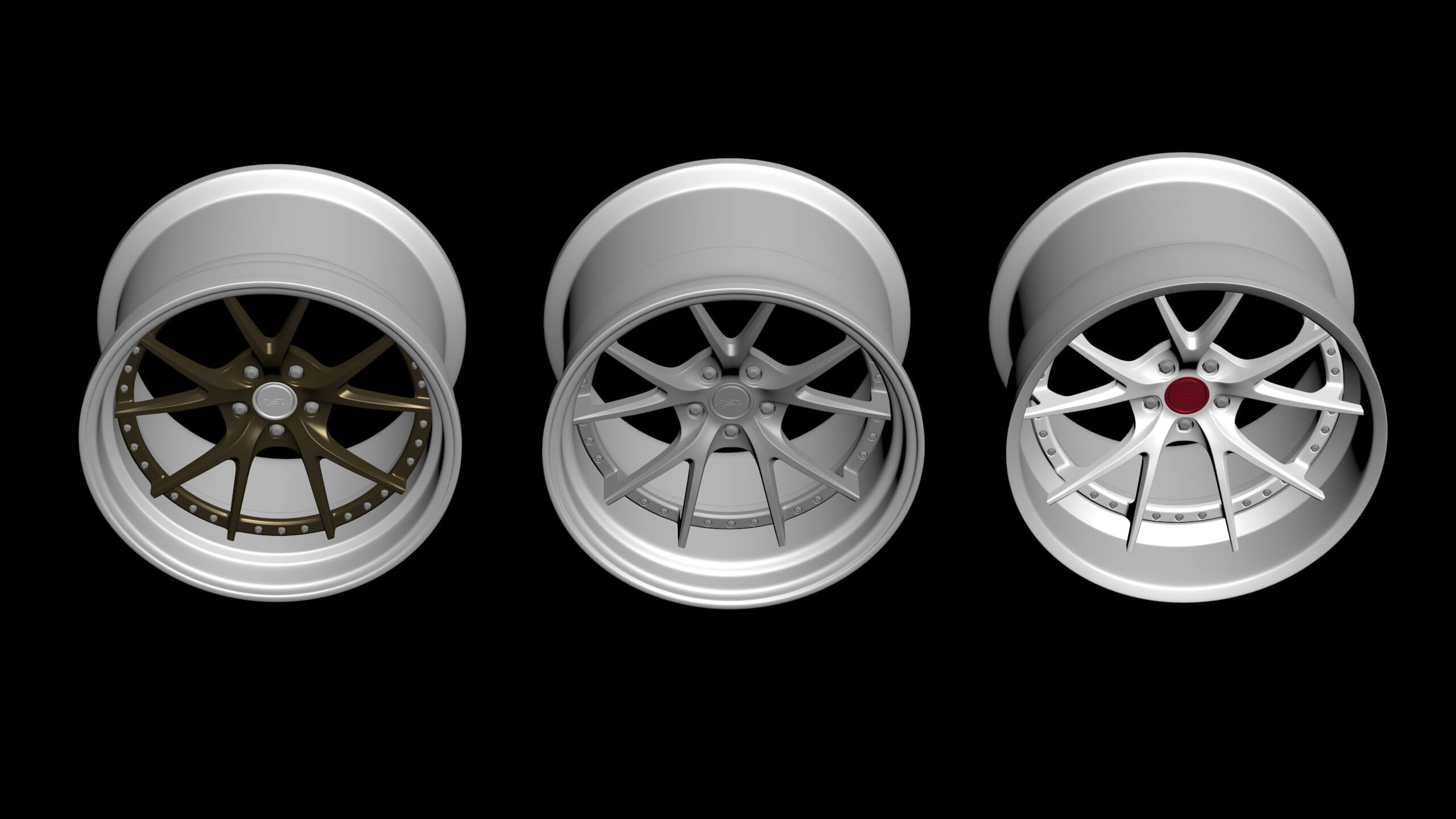 Rsv Forged RS-1 Rim Printable 3 Versions 3D Model by bayazoff