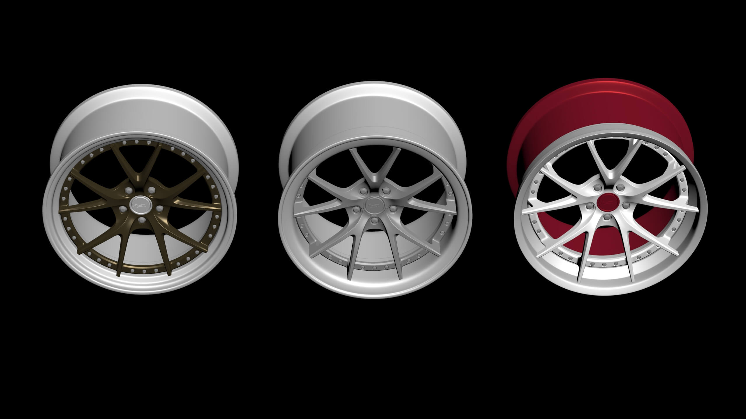 Rsv Forged RS-1 Rim Printable 3 Versions 3D Model by bayazoff
