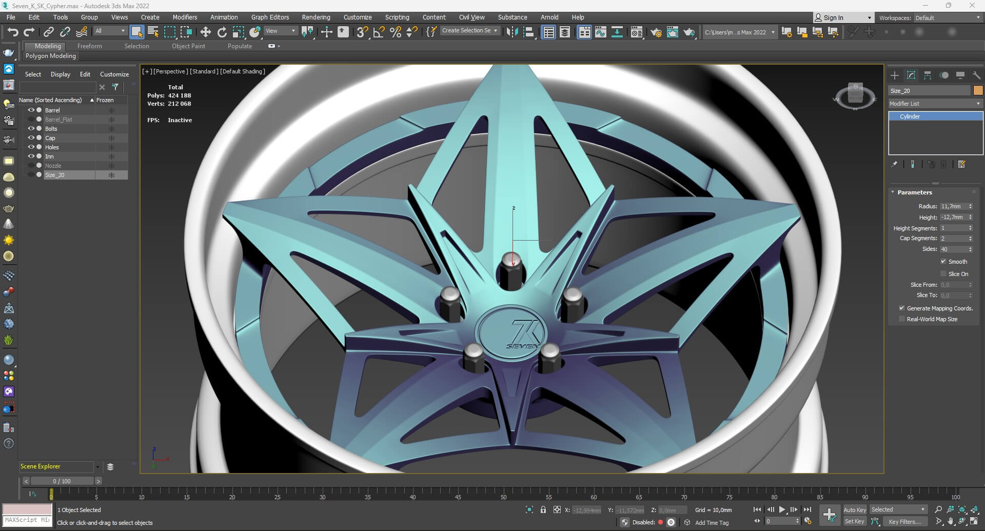 Seven K SK Cypher Rim - 3D Model by bayazoff
