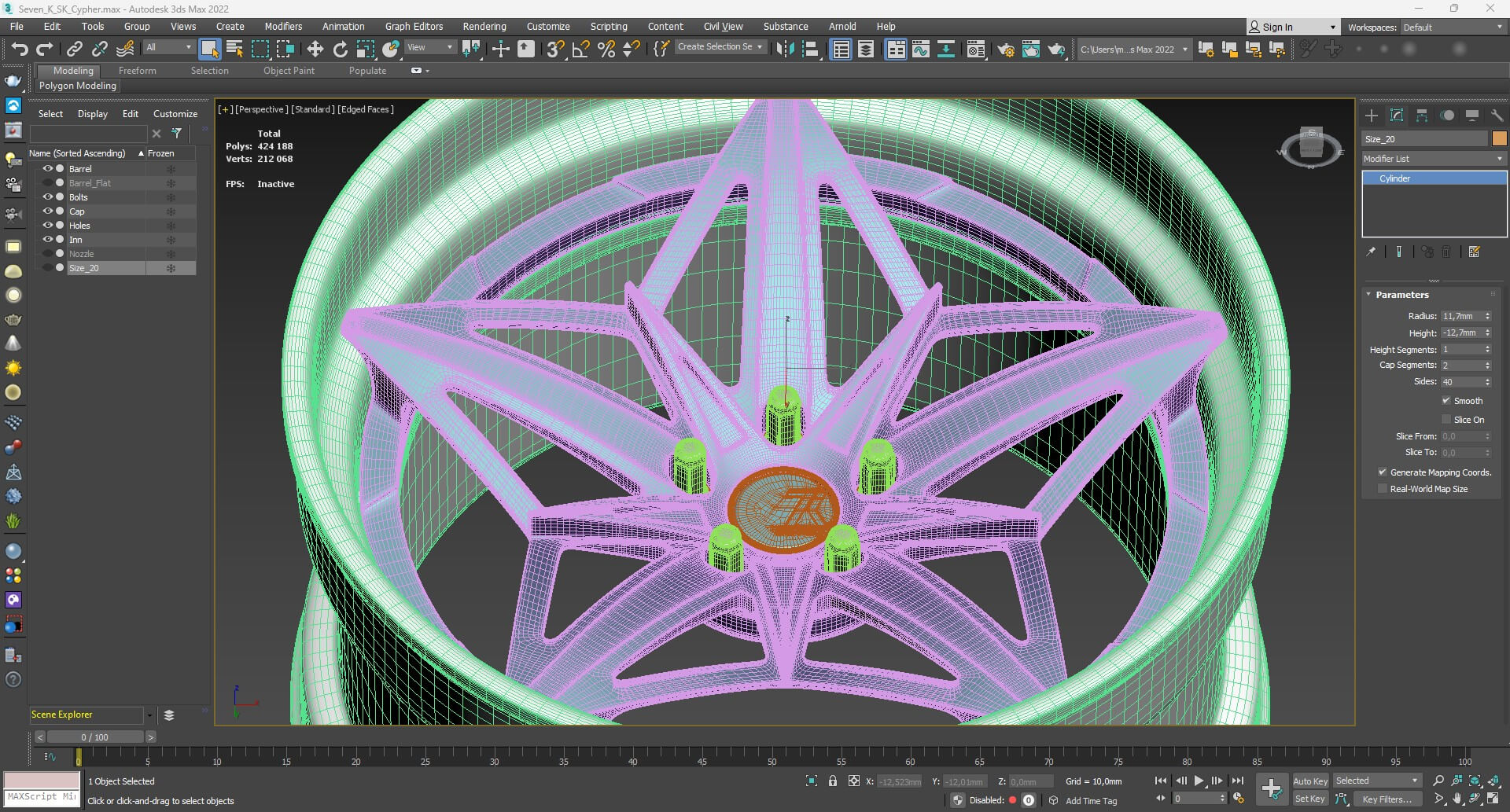 Seven K SK Cypher Rim - 3D Model by bayazoff