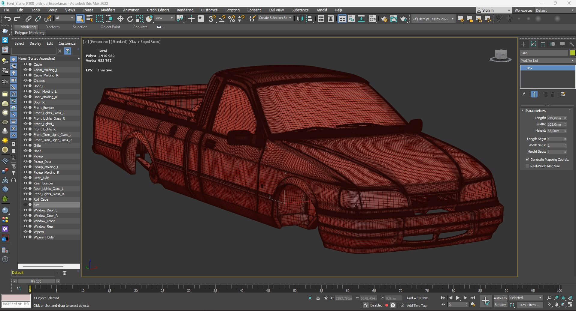 Sierra P100 Pick Up Print Kit - 3D Model by bayazoff