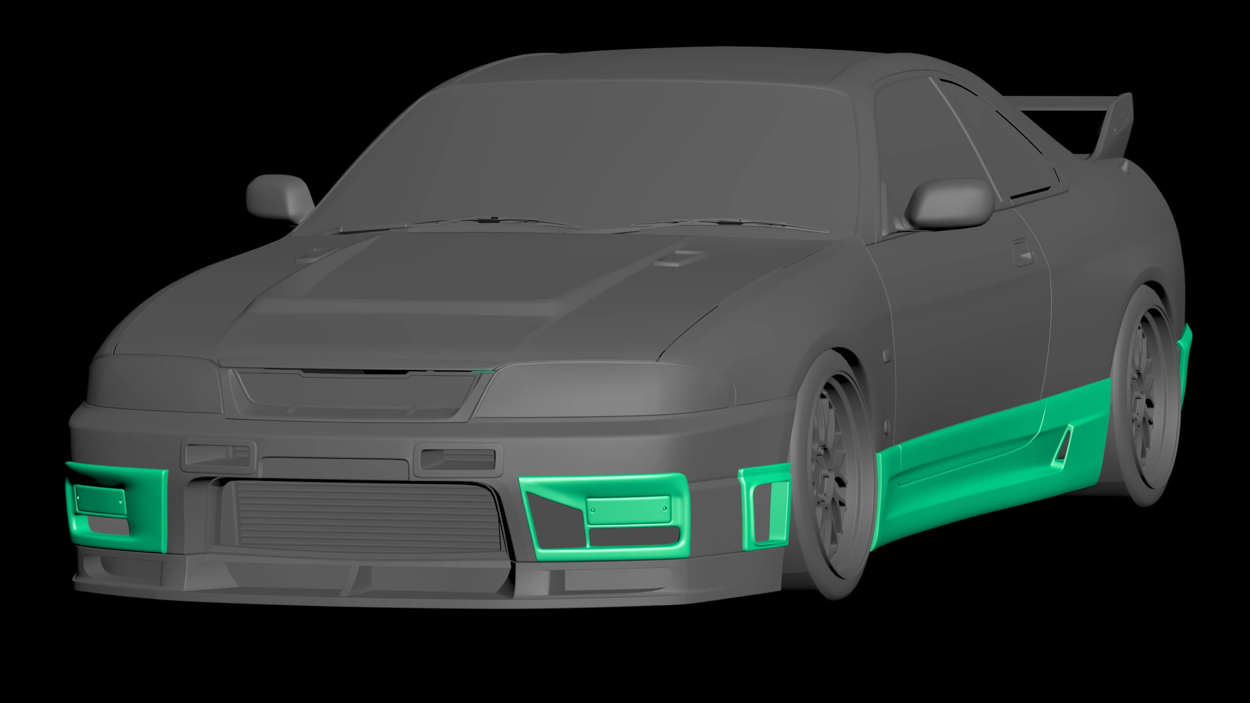 UK Spec R33 Addons - 3D Model by bayazoff