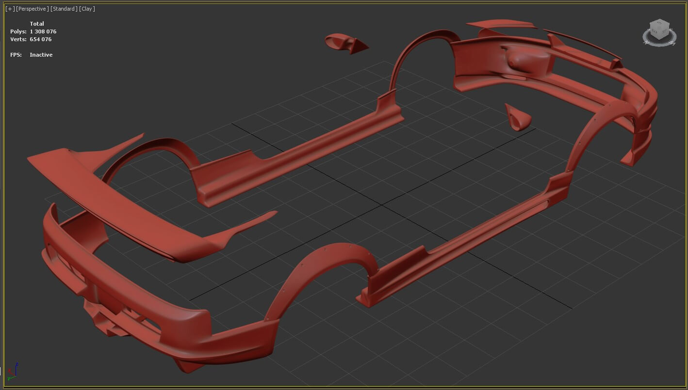 Skyline GTR-R33 Abflug Body Kit Printable 3D Model by bayazoff