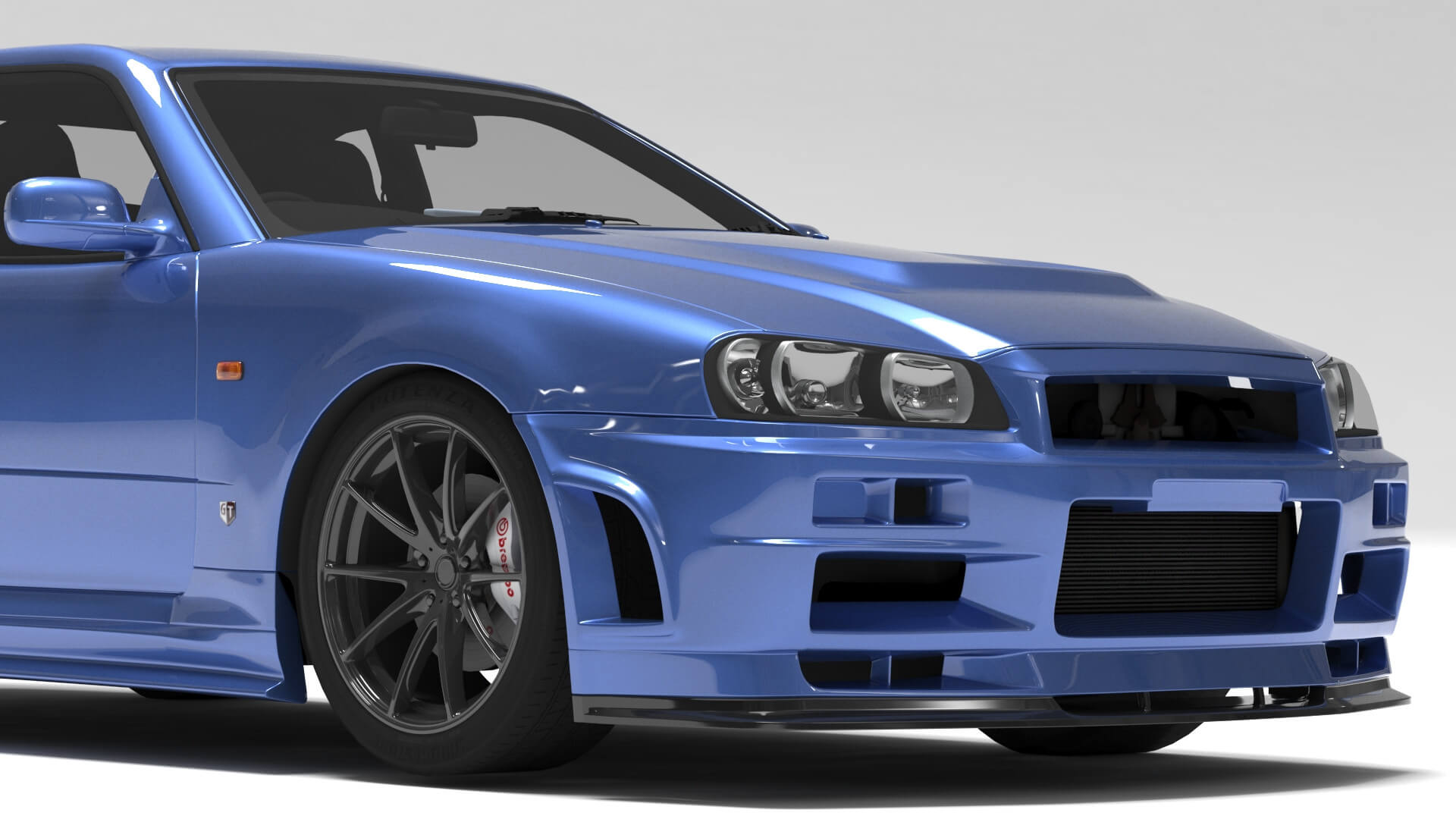 Skyline R34 S-Tune Bodykit and Custom Addons 3D Model by bayazoff