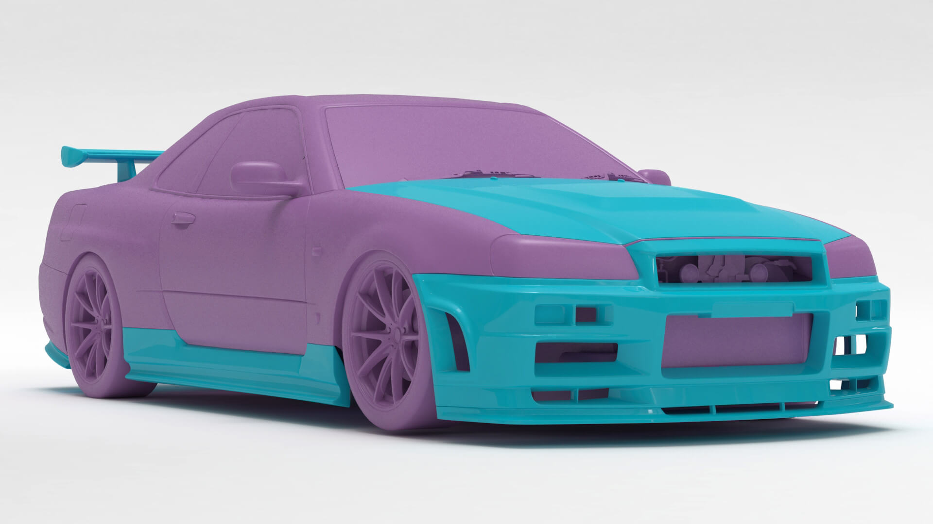 Skyline R34 S-Tune Bodykit and Custom Addons 3D Model by bayazoff