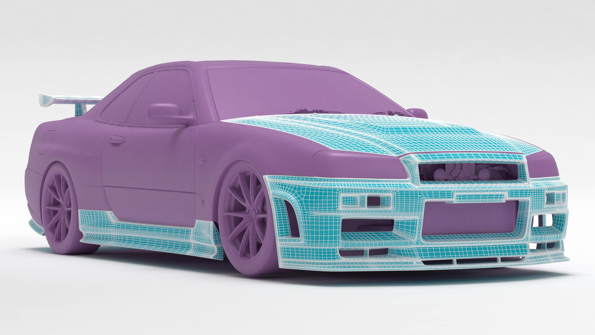 Skyline R34 S-Tune Bodykit and Custom Addons 3D Print Model by bayazoff