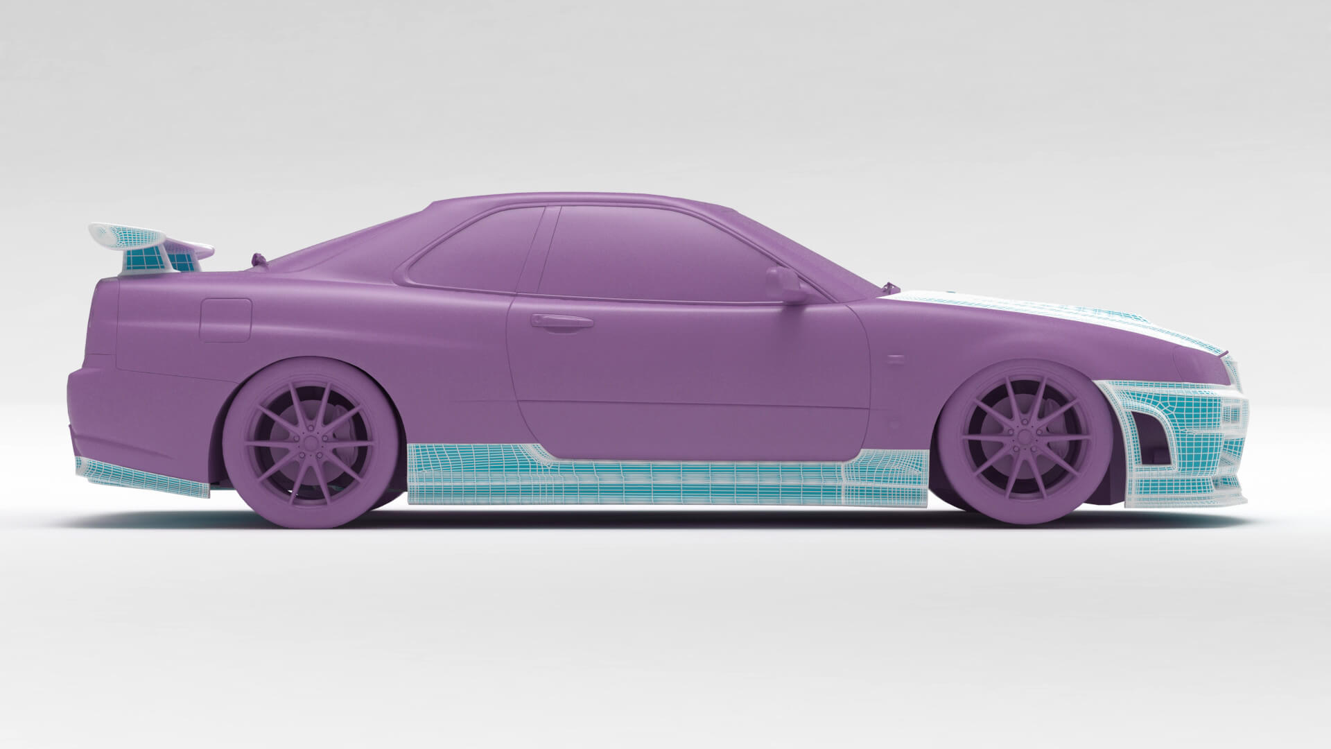 Skyline R34 S-Tune Bodykit and Custom Addons 3D Model by bayazoff