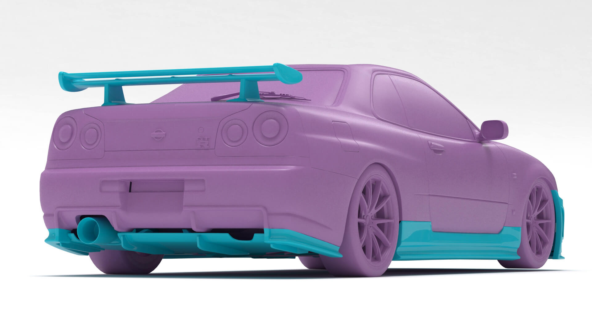 Skyline R34 S-Tune Bodykit and Custom Addons 3D Model by bayazoff