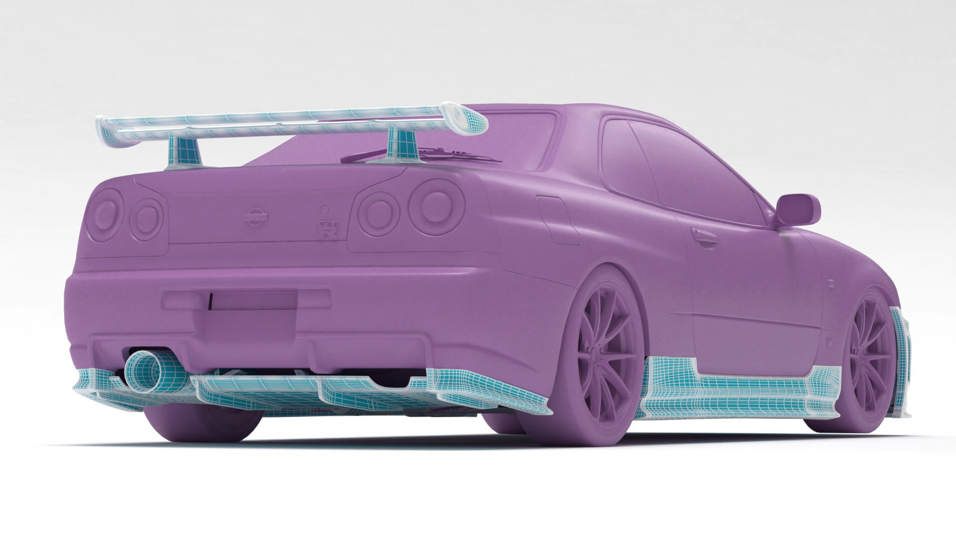 Skyline R34 S-Tune Bodykit and Custom Addons 3D Print Model by bayazoff