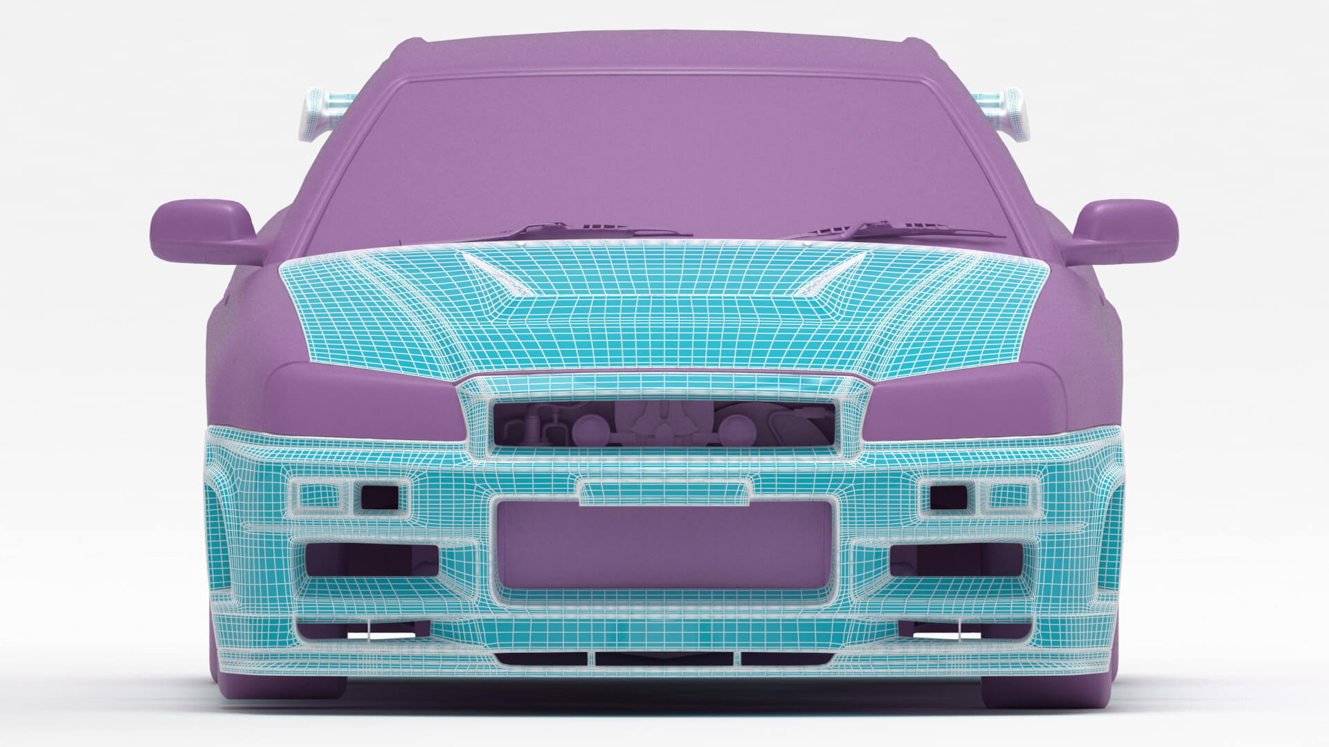 Skyline R34 S-Tune Bodykit and Custom Addons 3D Model by bayazoff