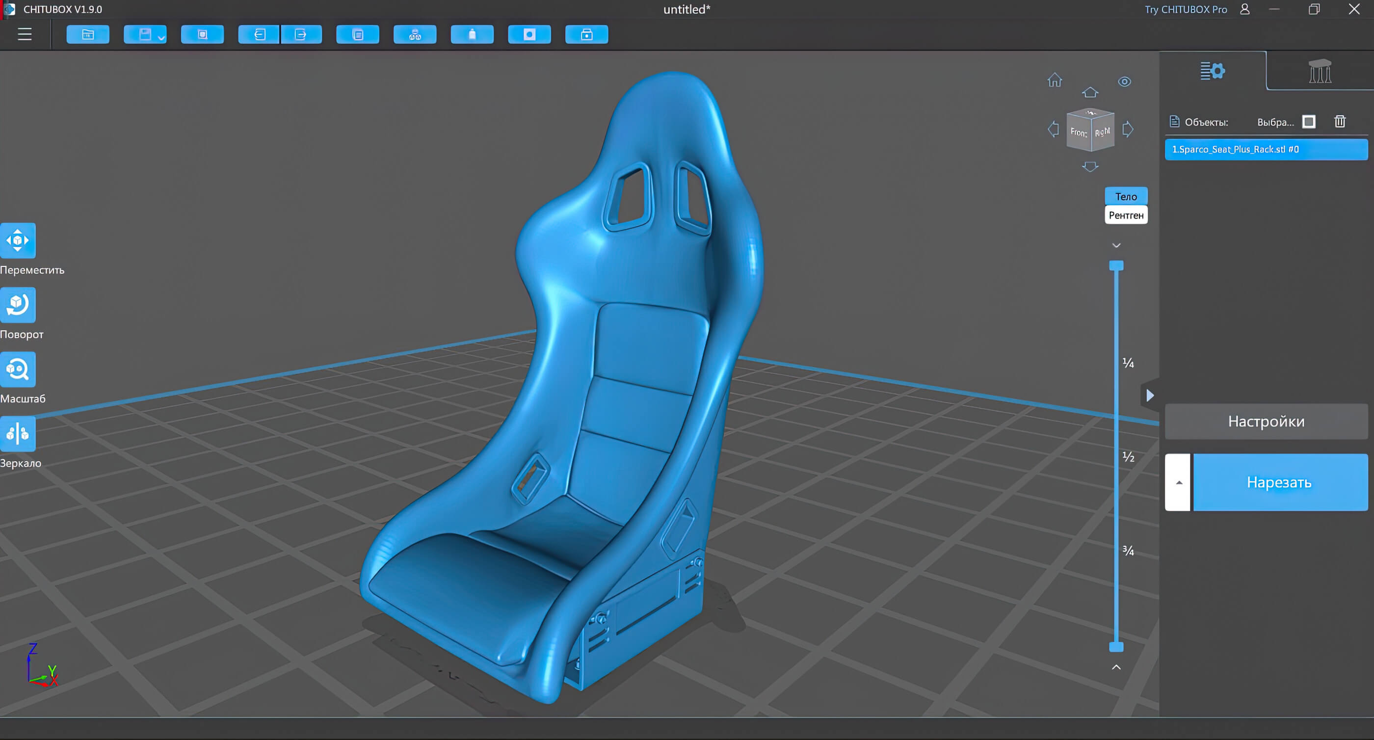 Sparco Rev Racing Seat - 3D Model by bayazoff