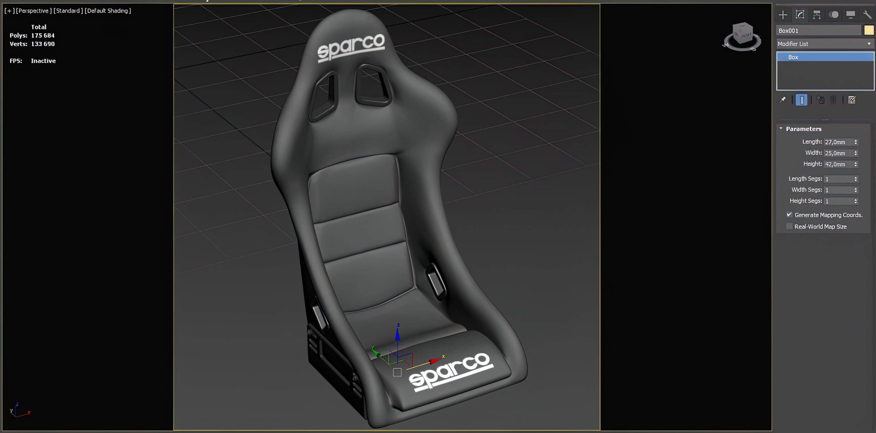 Sparco Rev Racing Seat - 3D Model by bayazoff