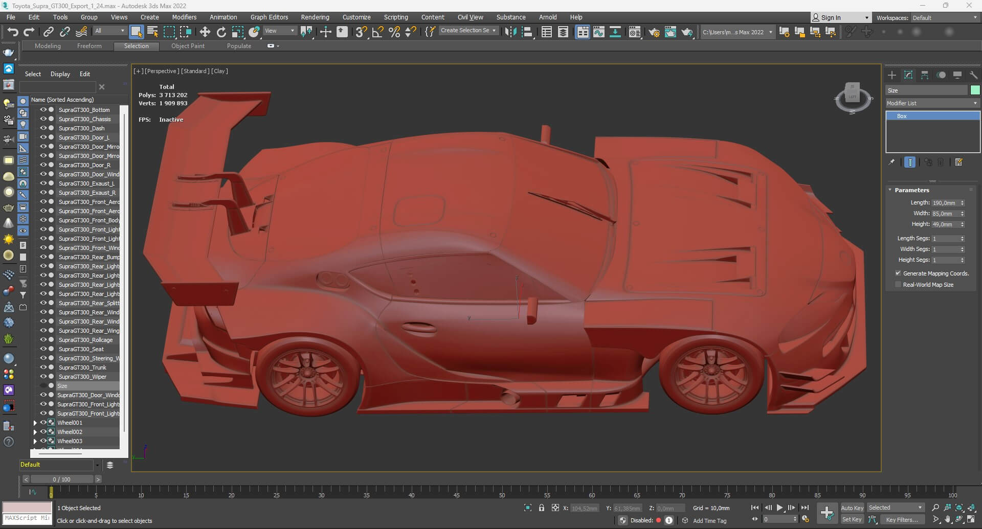 Supra GT300 1:24 Scale Kit - 3D Model by bayazoff