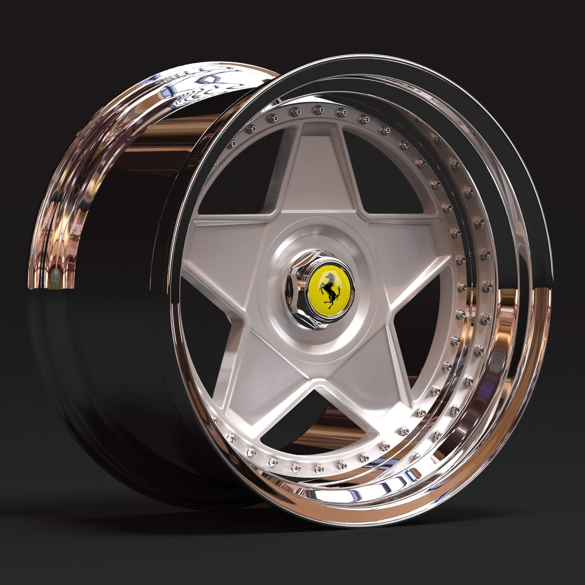 Testarossa Stance Wheels - 3D Print Model by bayazoff