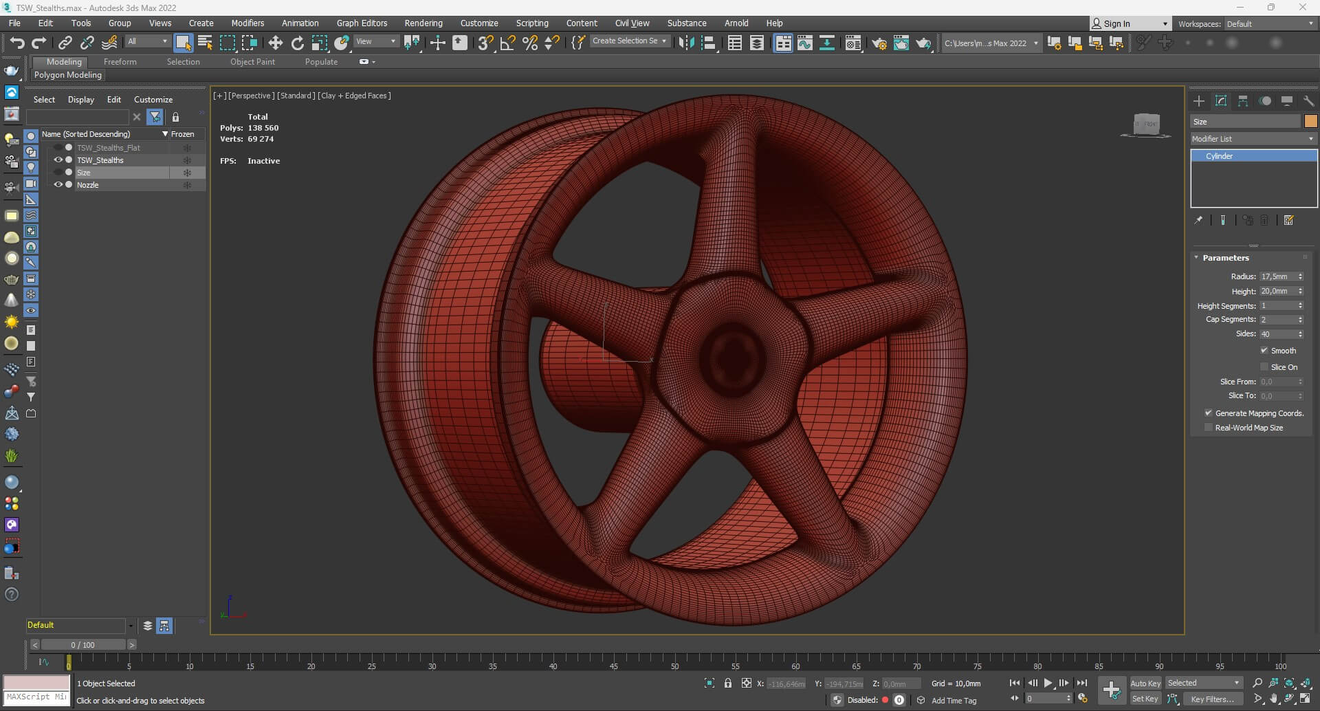 Tsw Stealth Rims Printable - 3D Model by bayazoff
