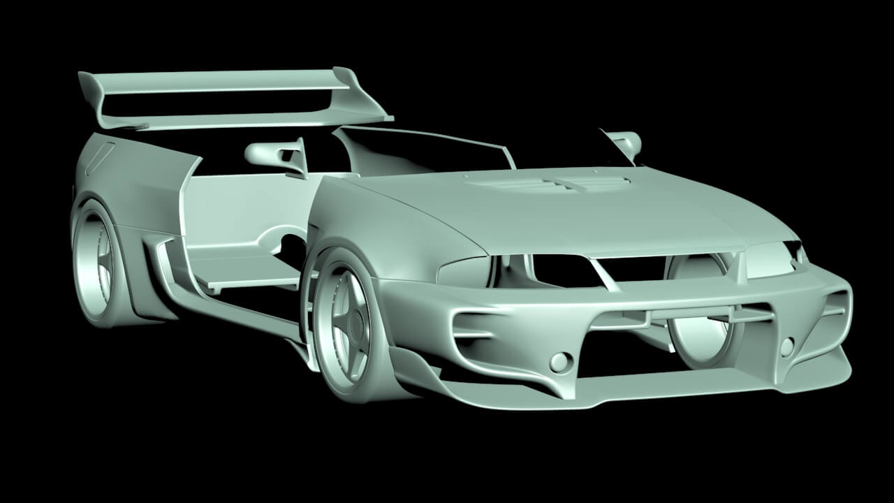 Veilside GT-R 33 Combat Evolution Body Kit 3D Model by bayazoff