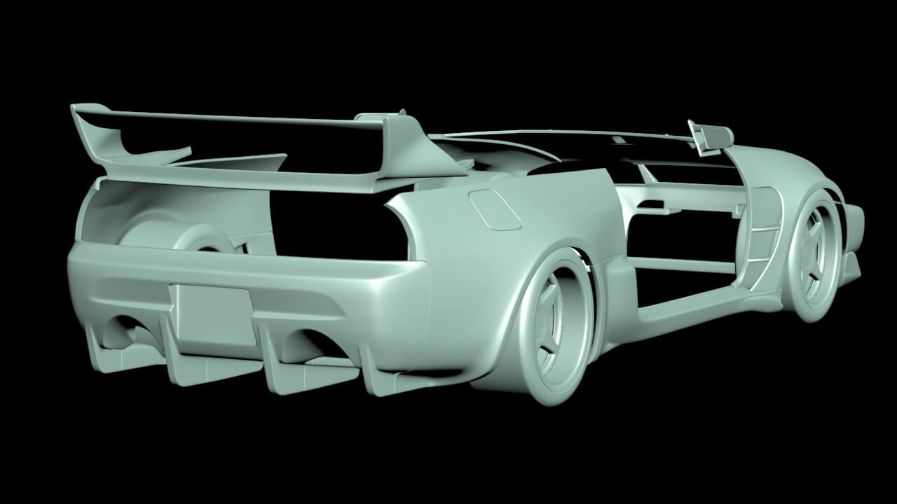 Veilside GT-R 33 Combat Evolution Body Kit 3D Model by bayazoff